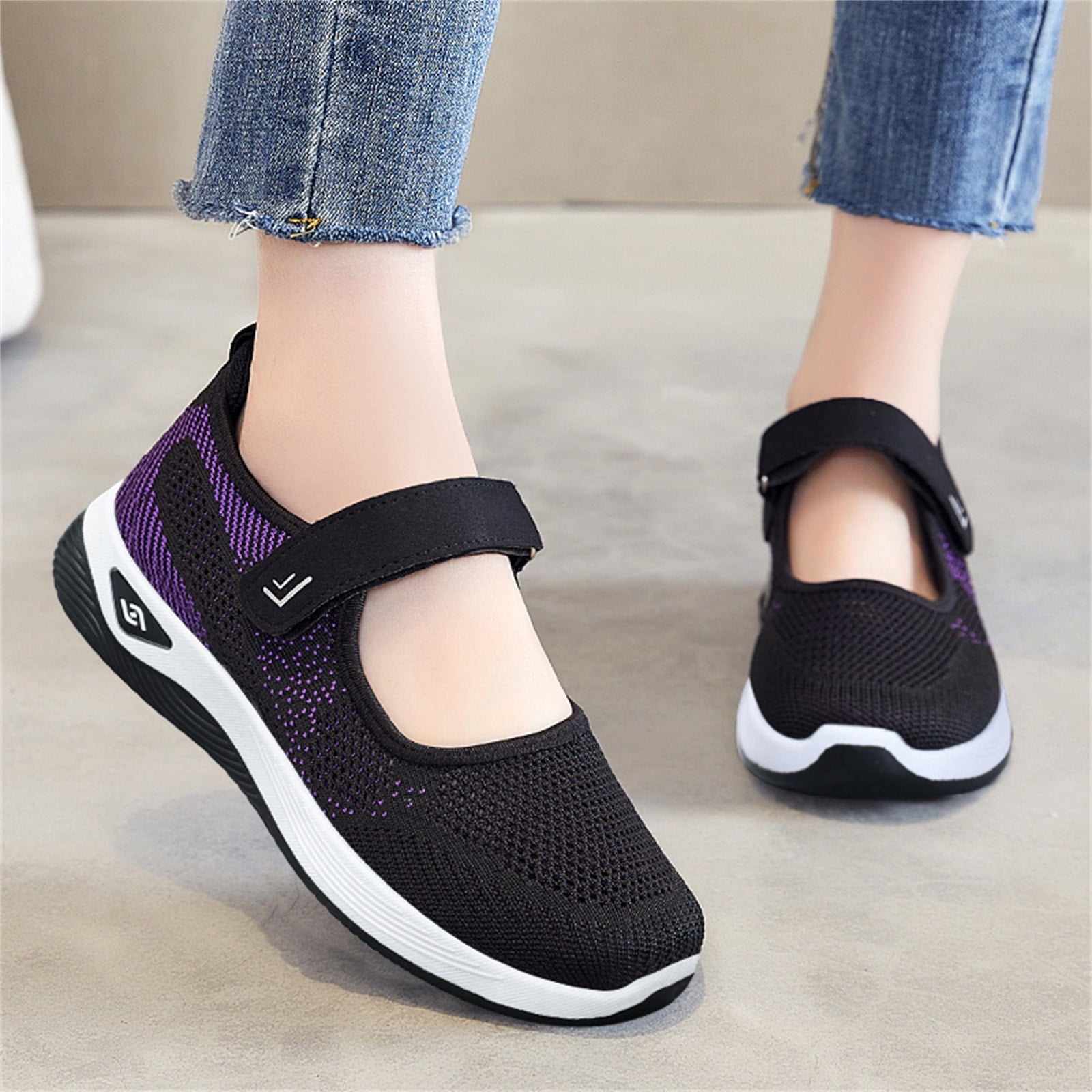 NOKIO Arch Support Walking Shoes for Women Non Slip Orthopedic Shoes ...