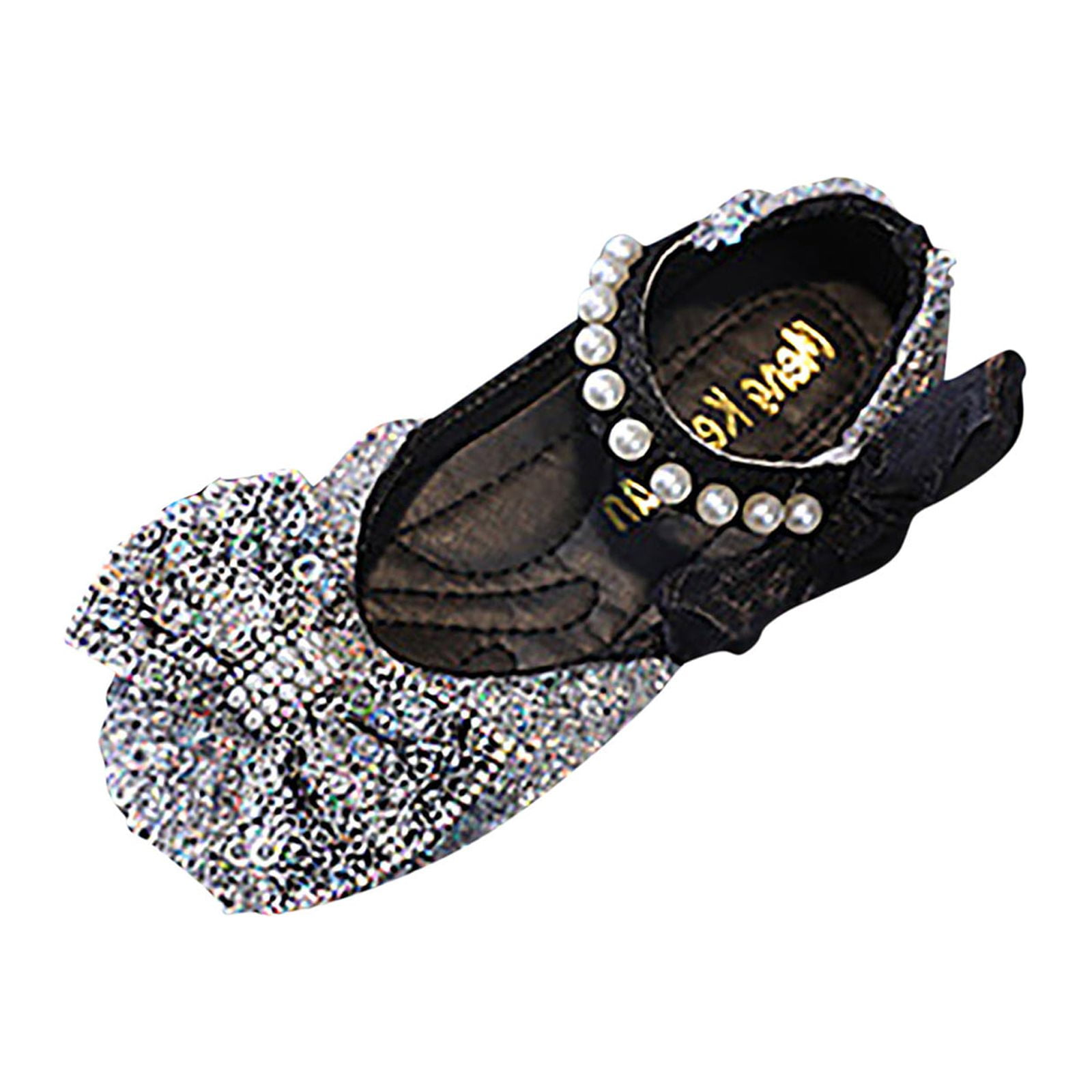 NOKIO Children'S Glitter Mary Janes Girls' Rhinestone Sandals Performance Dance Shoes For Girls ...