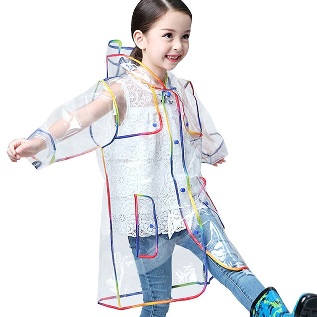 NOKIO Children'S Hooded Rain Jackets, Girls' Packable Rain Coats ...