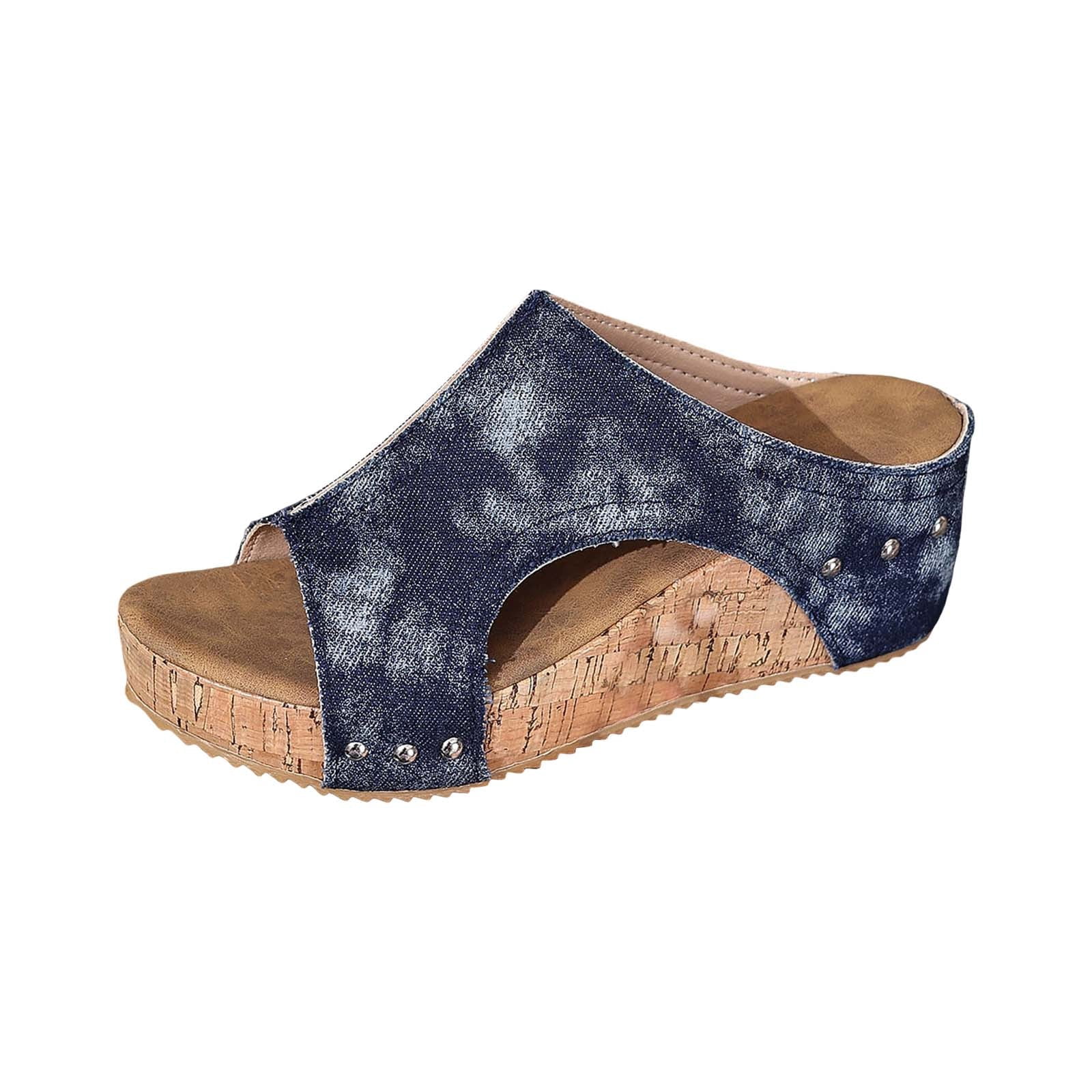 NOKIO Clearence Women’s Articulated Slope Platform Sandals Beach ...