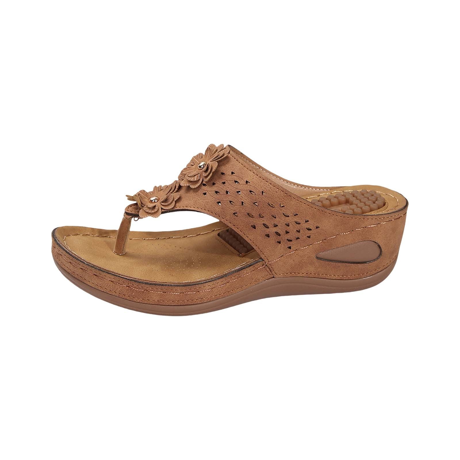 NOKIO Clearence Women’s Foot Massage Slope Sandals Beach Slides with ...