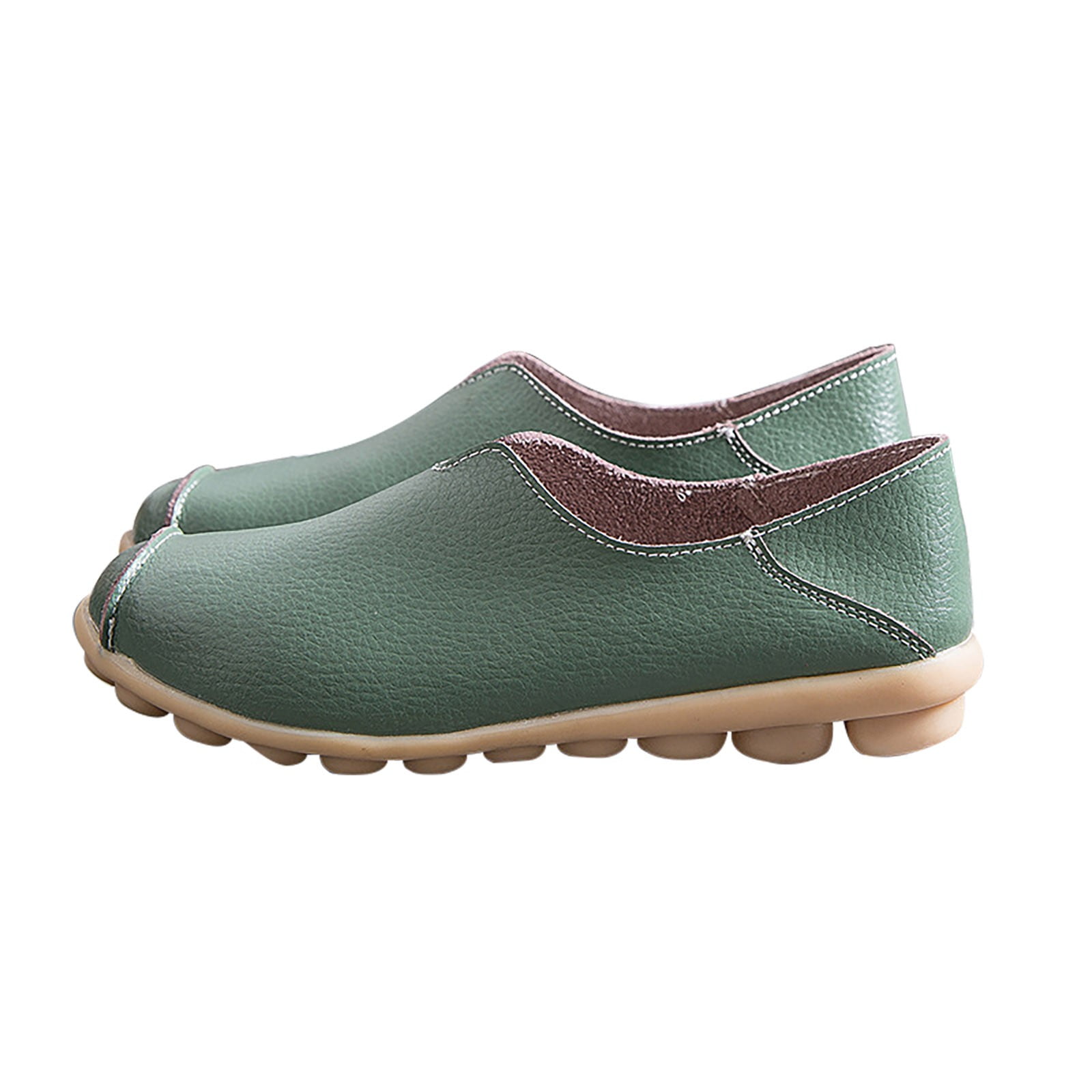 NOKIO Flat Shoes for Women Dressy Work, Summer Casaul Solid Color Slip ...
