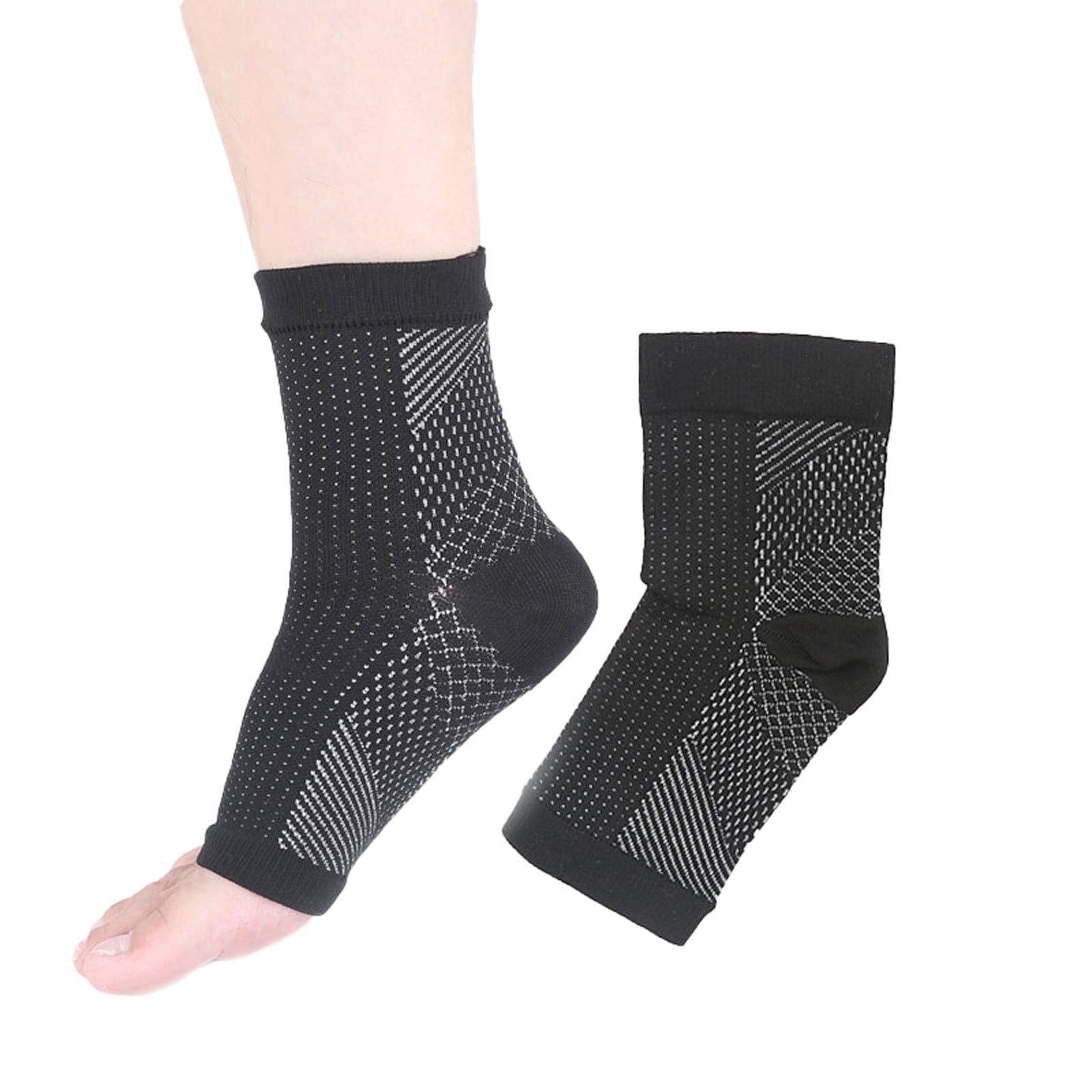 NOKIO Foot & Ankle Brace Socks for Sprained Ankle Compression Sleeve ...