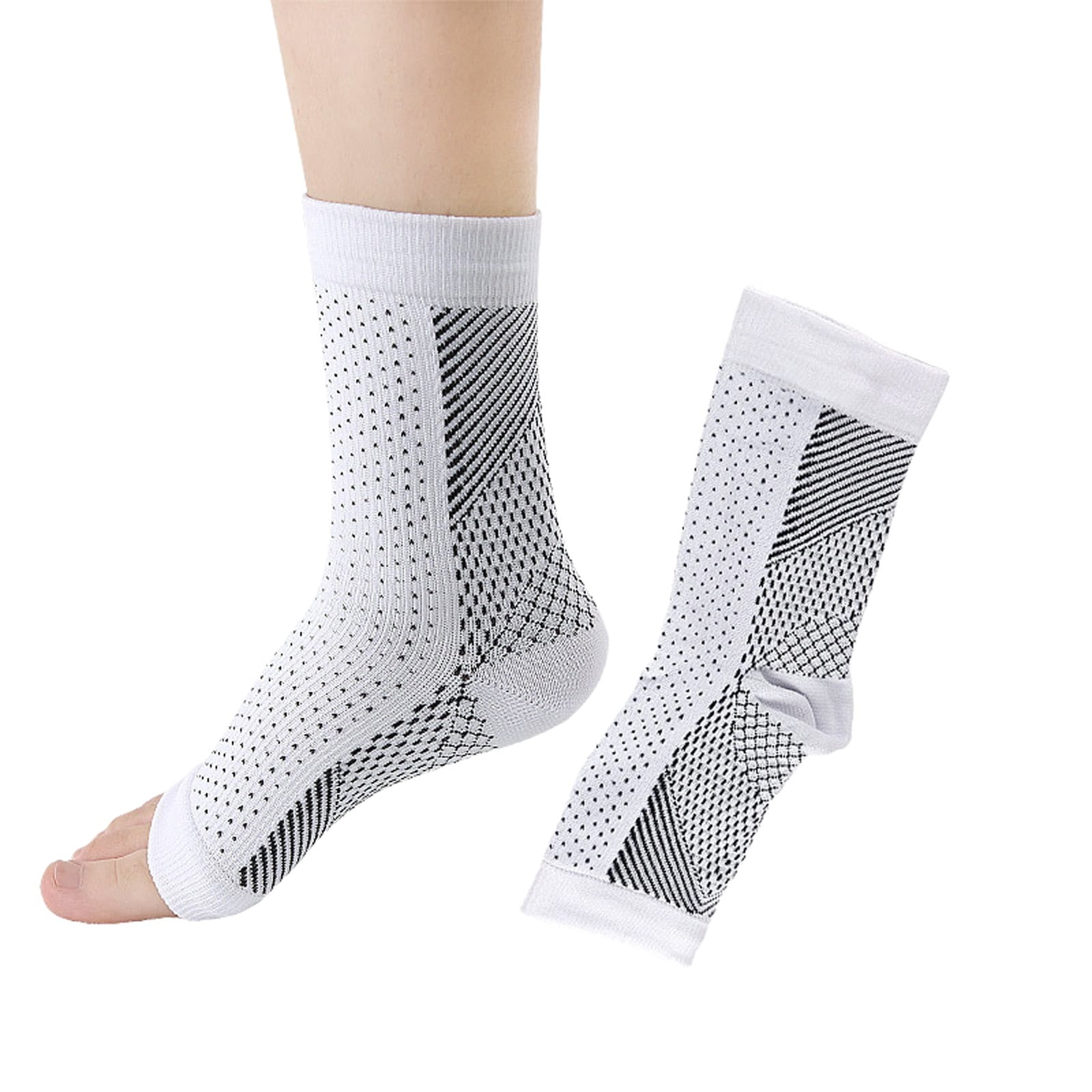 NOKIO Foot & Ankle Brace Socks for Sprained Ankle Compression Sleeve ...