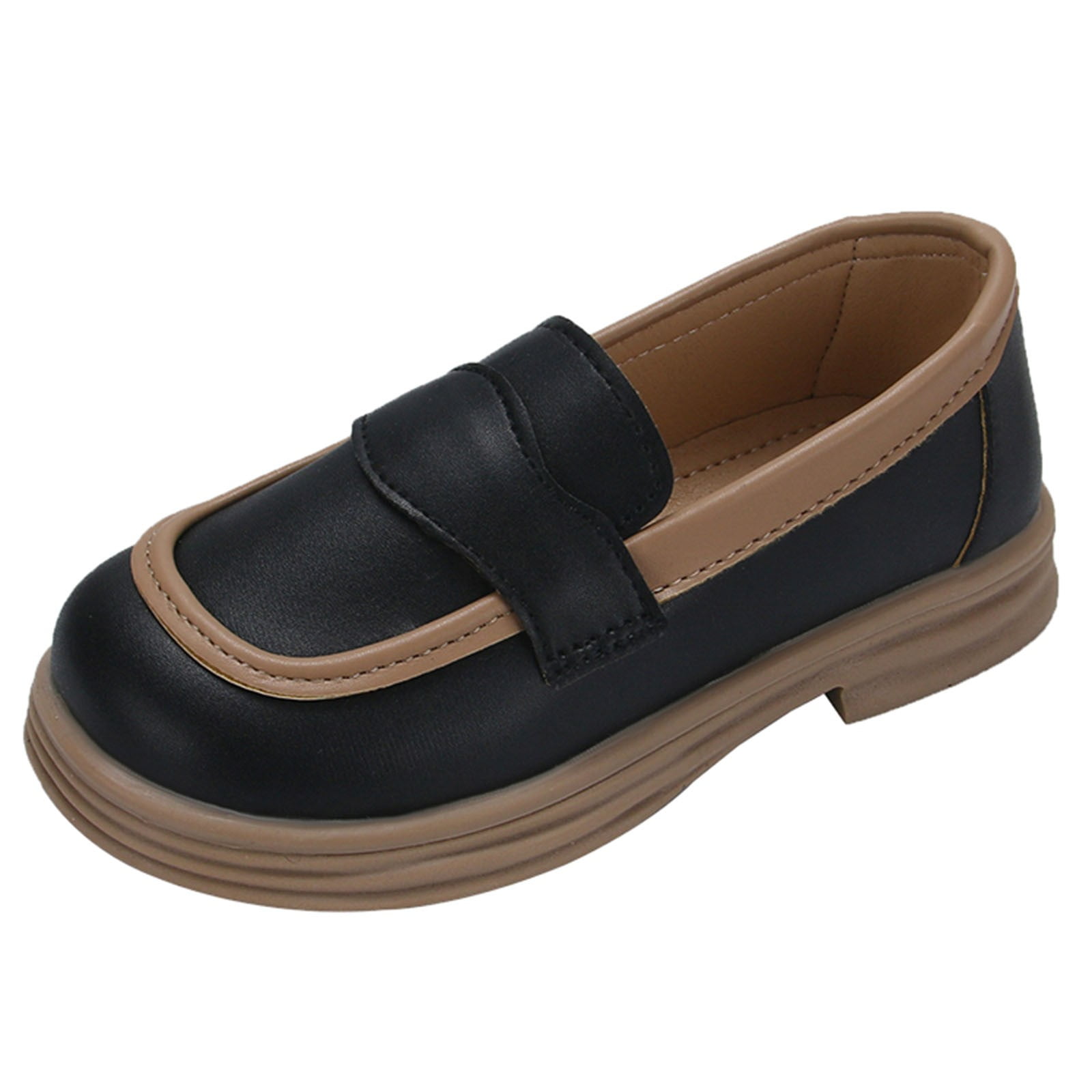 NOKIO Girl's Loafers Slip On Round Toe Oxford Shoes Flats Church School ...