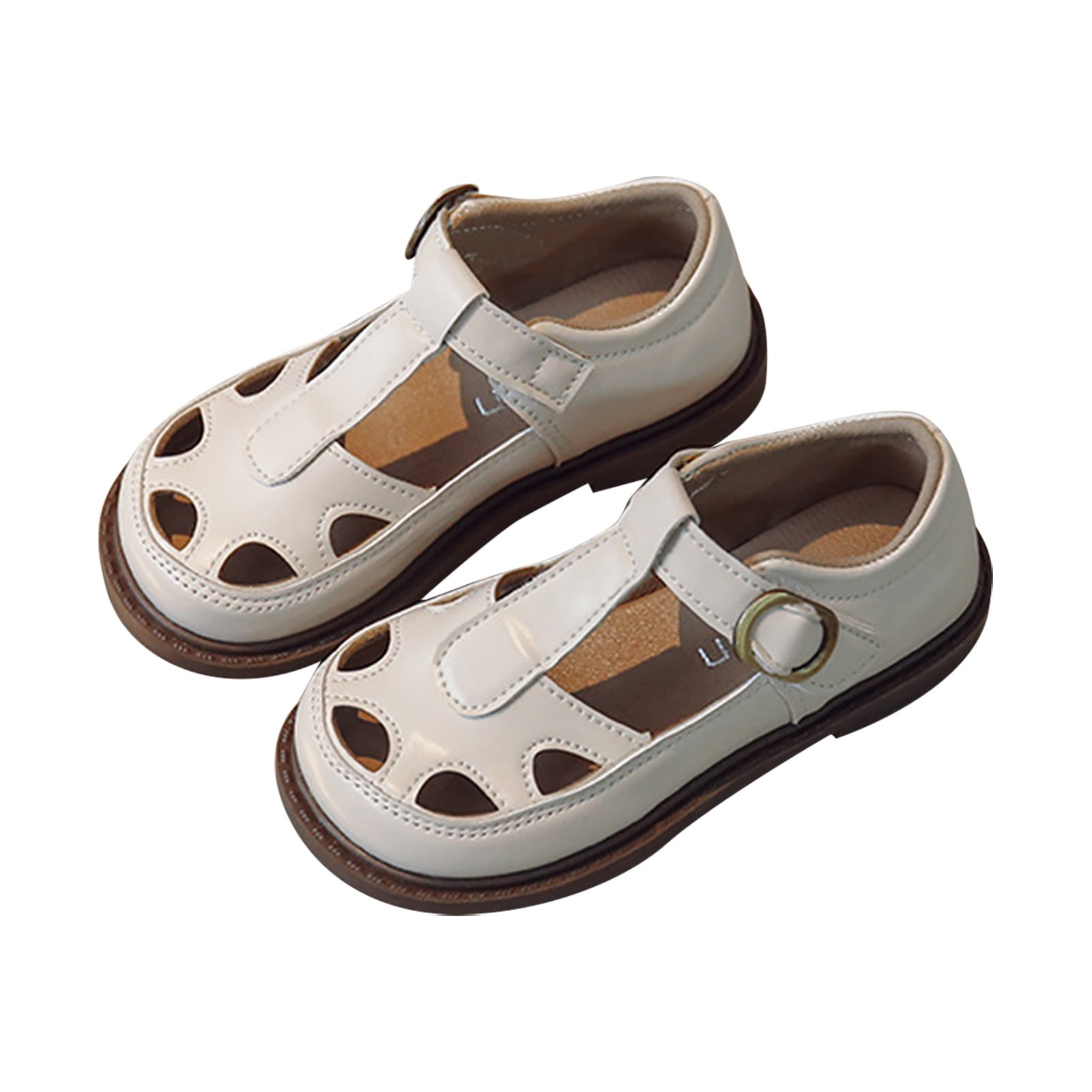 NOKIO Girls' Closed Toe Mary Janes Children'S Mary Jane Flats Girls' Foam Sandals Girls Leather ...