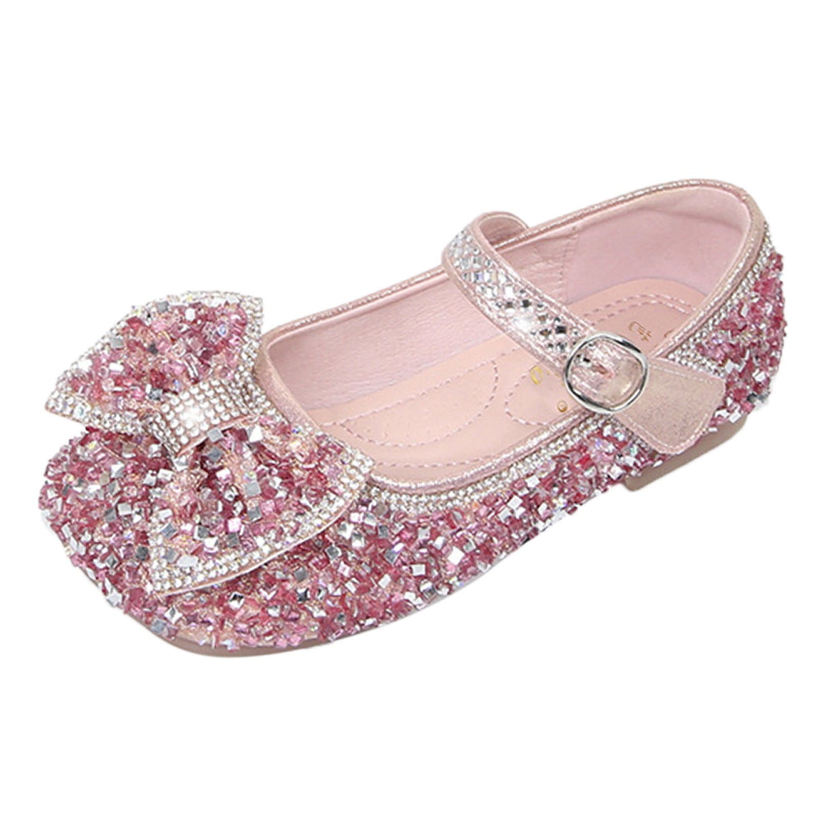 NOKIO Girls Dress Shoes Princess Shoes for Toddler Little Girl Mary Jane Low Heels Glitter ...