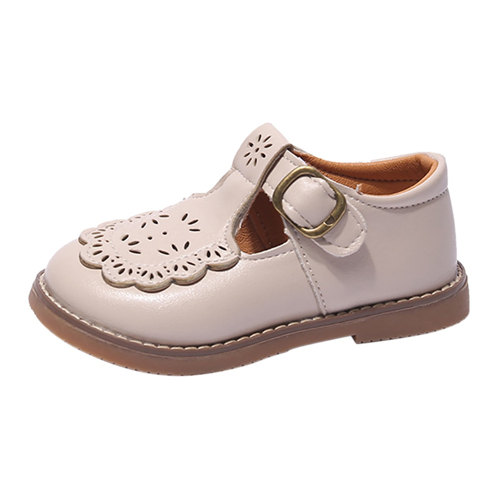 NOKIO Girls Round Toe Ankle Strap Mary Jane School Shoes Mary Jane ...