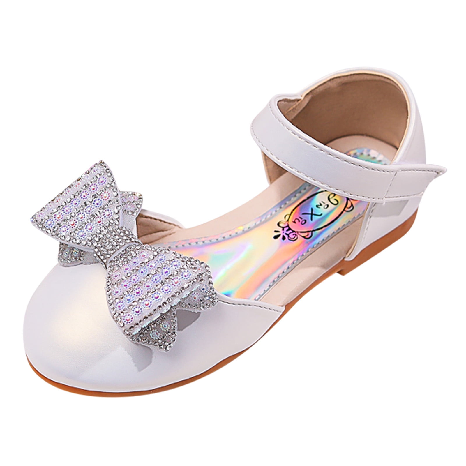 NOKIO Girls' Slide Sandals Children'S Glitter Mary Janes Girls ...