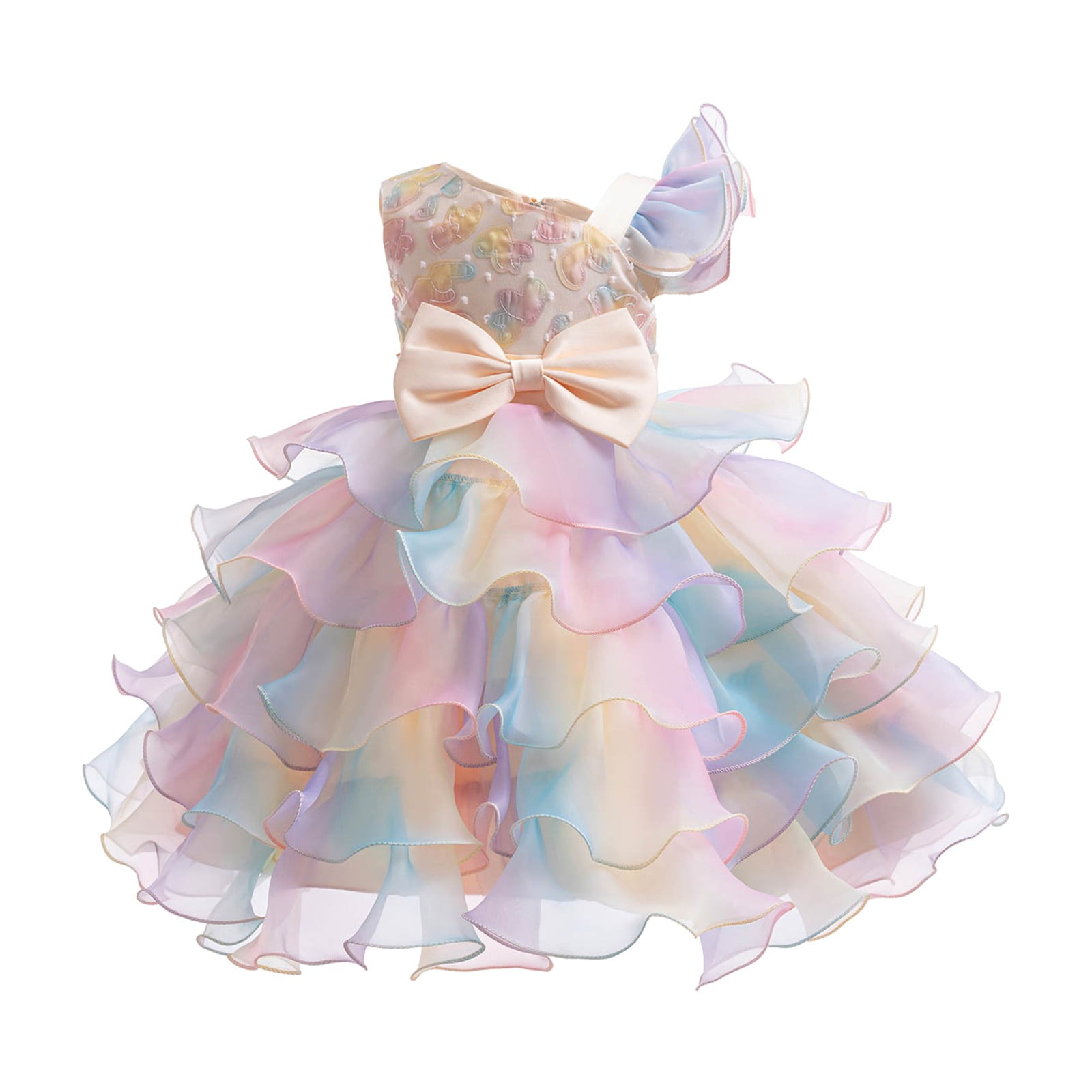 NOKIO Kids Summer Sundress, Party Pageant Floral Dresses, Girls One ...