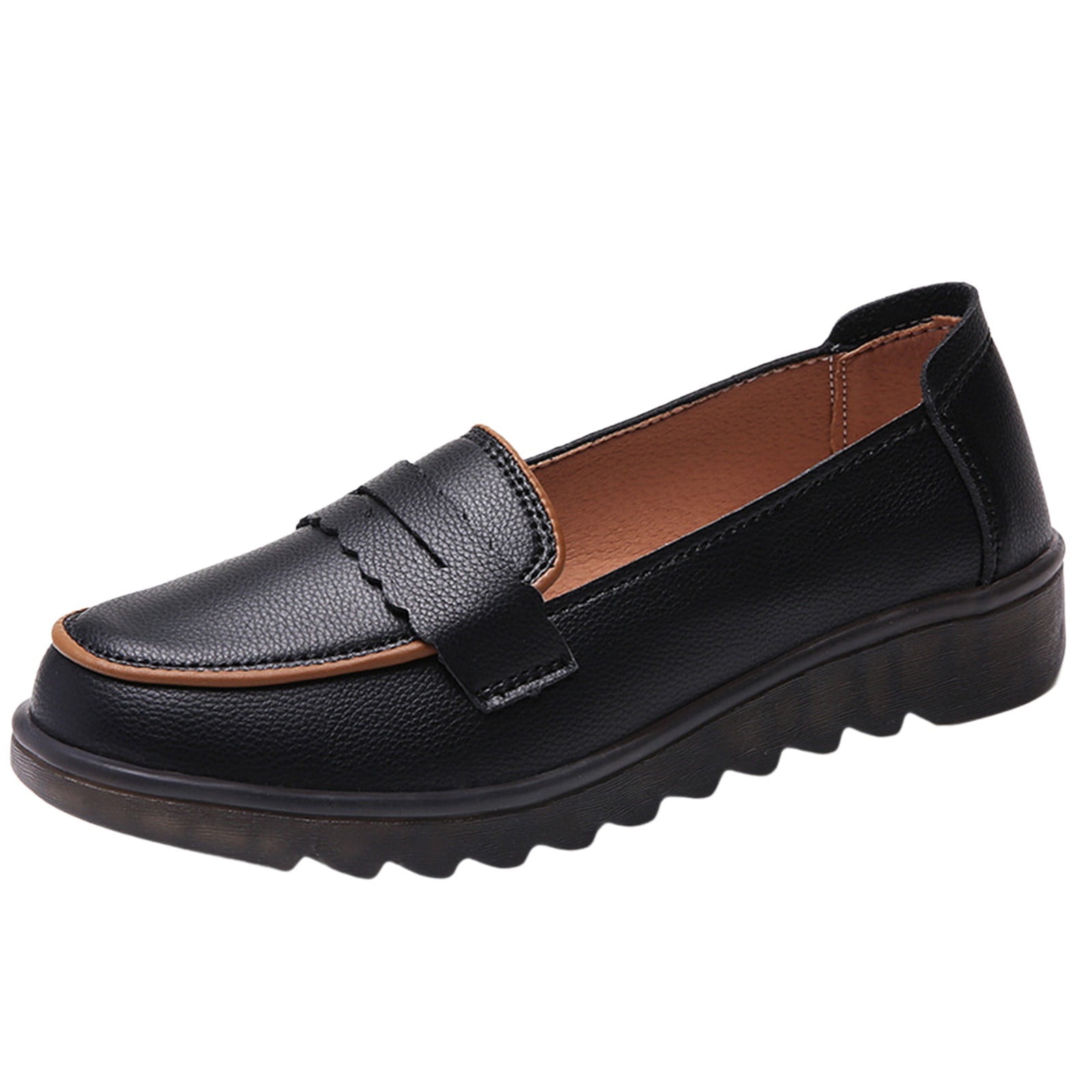 NOKIO Leather Shoes Anti Slip Women Single Shoes Comfortable To Work ...