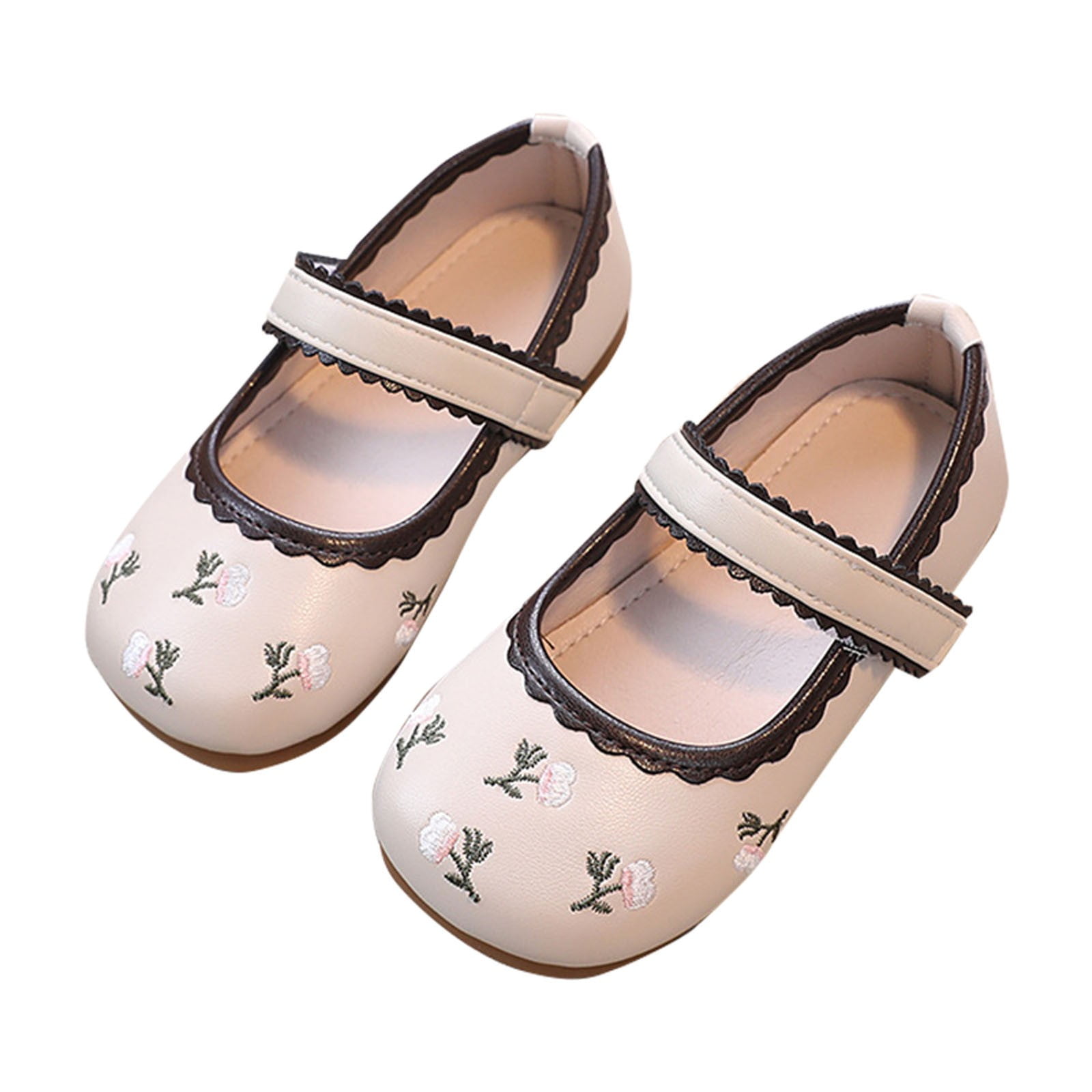 NOKIO Mary Jane School Shoes For Girls Little Kid Girl's Dress Mary Jane Ballet Shoes Flower ...