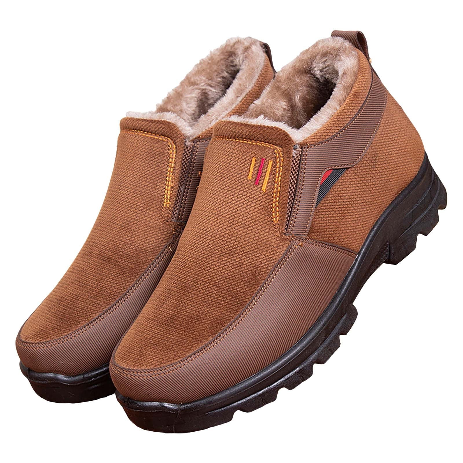 NOKIO Men'S Stylish Fleece-Lined Snow Boots Men'S Enduring Winter Cold ...