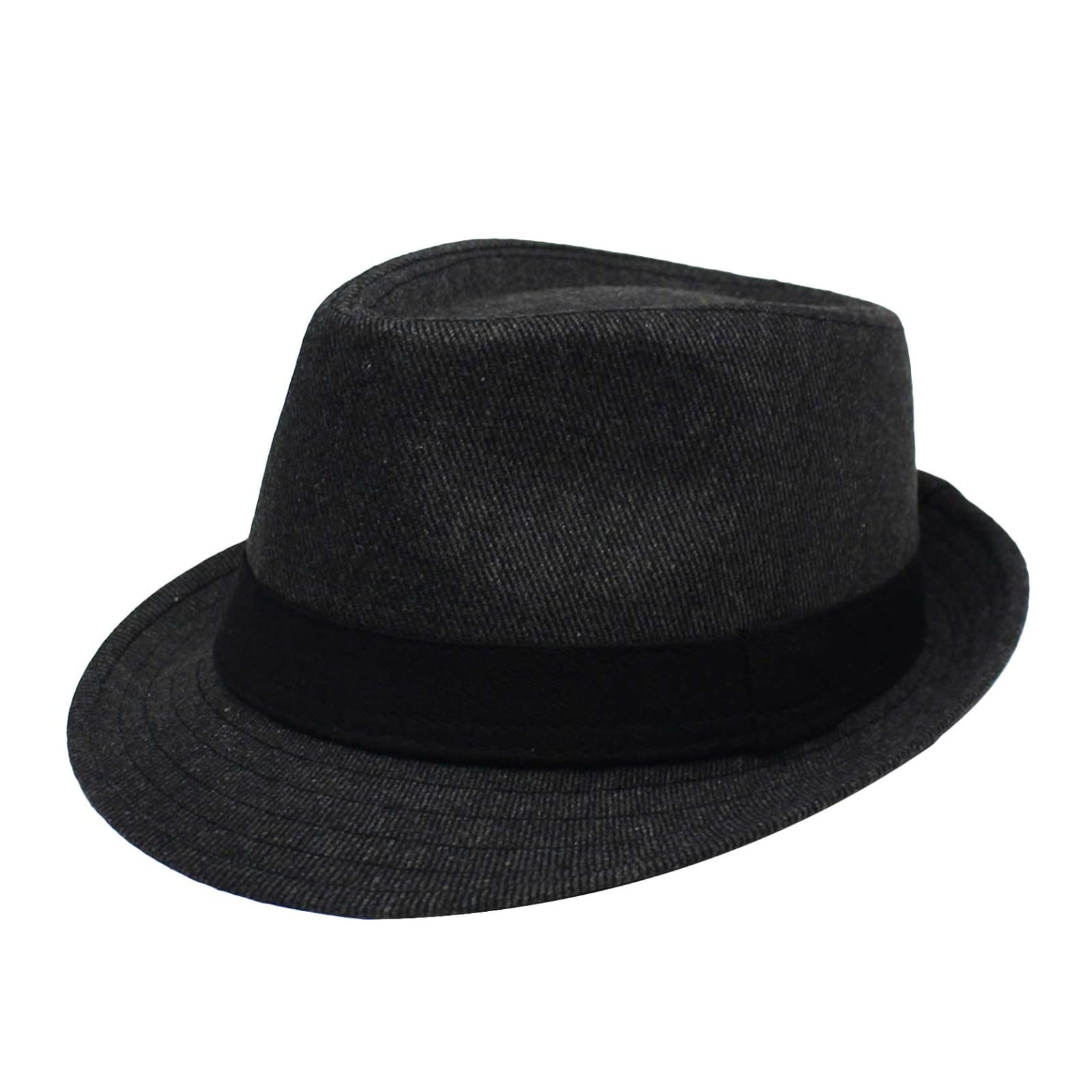 NOKIO Men’s Manhattan Structured Trilby Hat with Band, Gangster Vintage ...