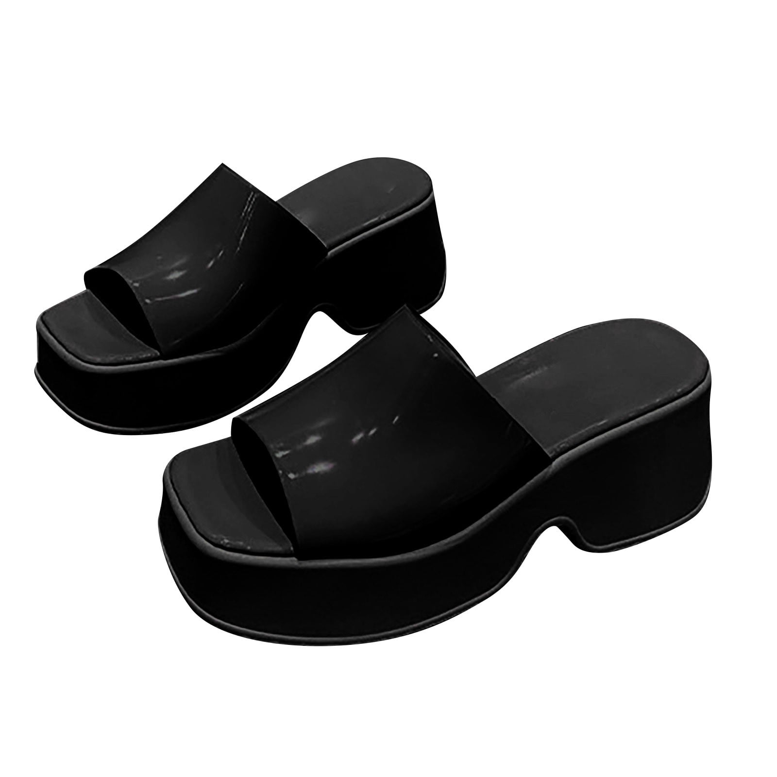 NOKIO Square Heel Shoes for Women's Spring/Summer Thick Bottom Matsuke ...