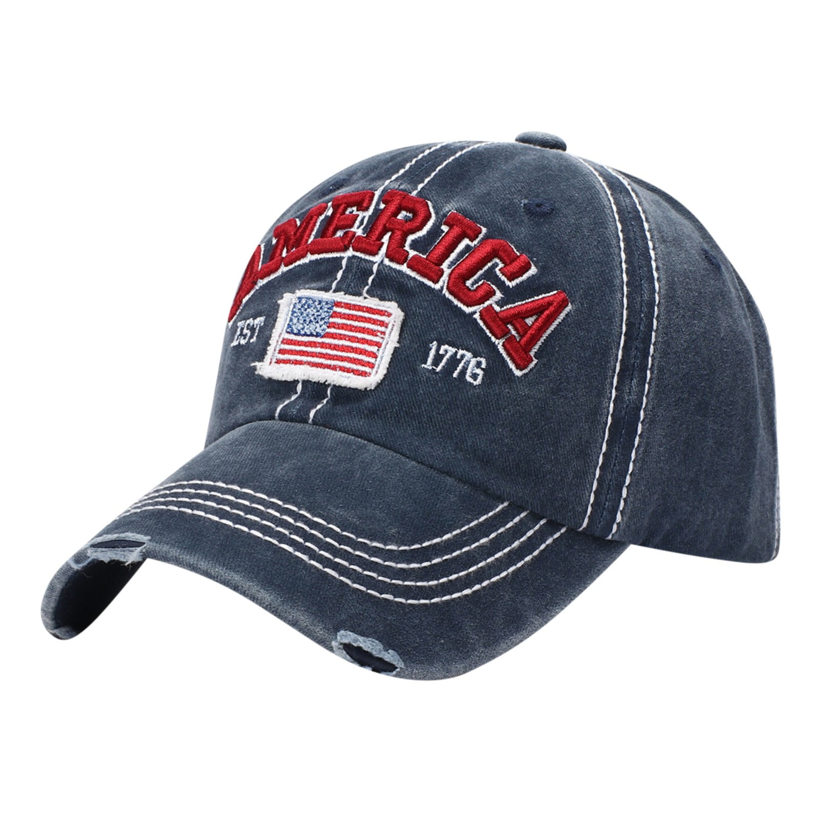 NOKIO Stylish Gender-Neutral Sun Shade Hat Caps With American Men's ...