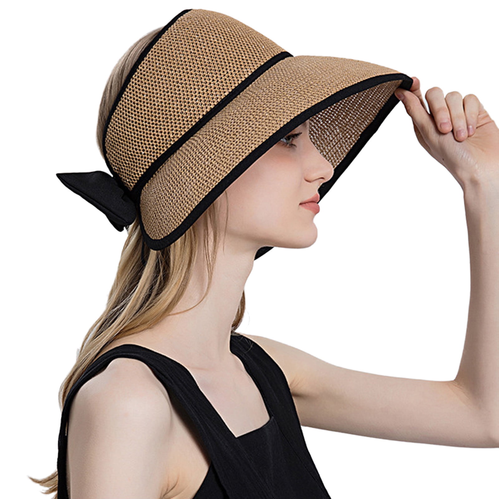 NOKIO Sun Hat for Womens Floppy Summer Beach Straw Hats Accessories Wide Brim SPF 50 Women ...