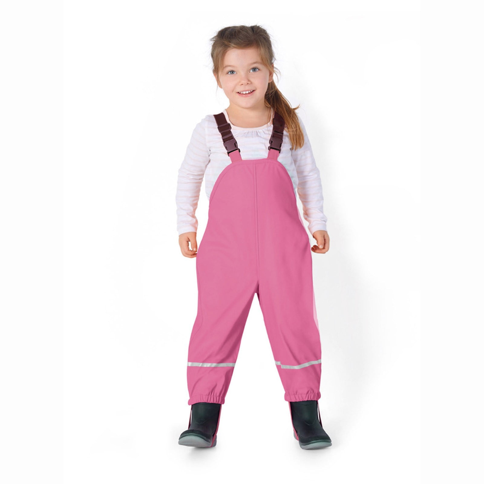 NOKIO Suspender Rain Pants Toddler Kids Water-Proof Baby Boys Girls ...