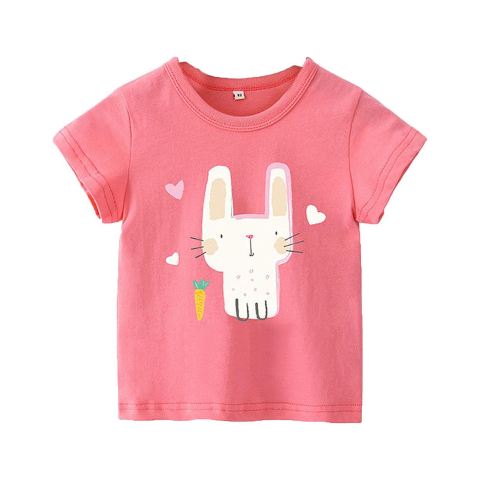 NOKIO Toddler Girl Short Sleeve Shirts, Kids Short Sleeve T-Shirts ...