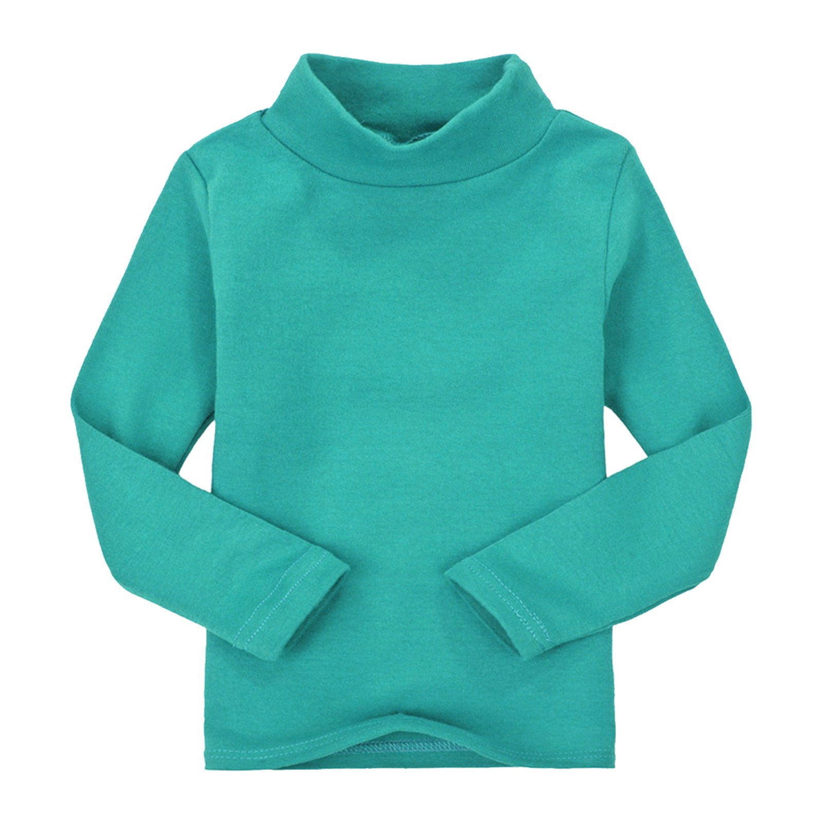NOKIO Toddler Turtleneck Baby Girl Boy Long Sleeve Shirt Solid Color ...