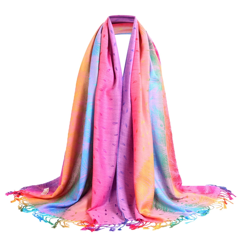 NOKIO Women Lady Fashion Folk-Custom Retro Tassel Scarf Wrap Shawl ...