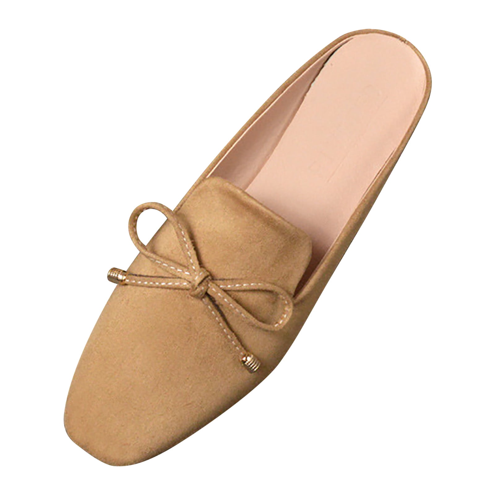 NOKIO Women Mules Flats Shoes Backless Loafers Chic Women'S Faux Suede ...