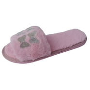 DL Open Toe House Slippers For Women Indoor Memory Foam Ladies Bedroom ...