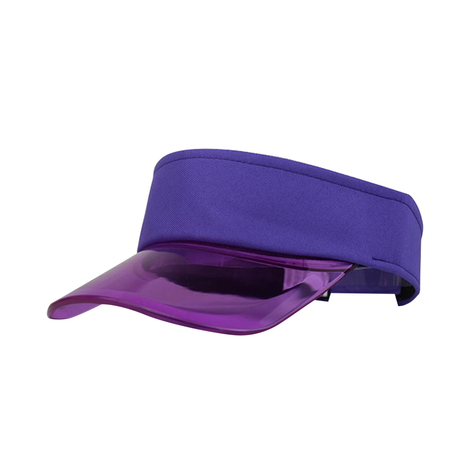 NOKIO Women Solid Color Topless Transparent Baseball Visor Cap Unisex ...