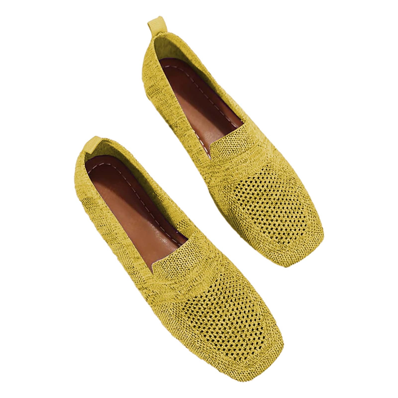 NOKIO Women's Knitted Breathable Soft Side Soft Sole Casual Shoes ...