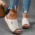 NOKIO Women's Wide Toe Sandals Comfortable So𝗅id Color Sandles Casual ...