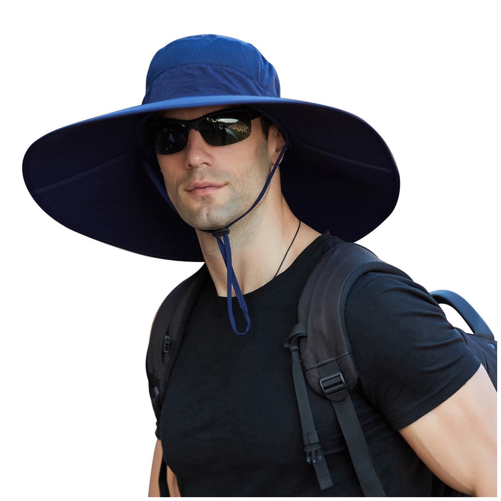 NOKIO Womens Men Sun Hat Wide Brim Foldable Beach Hats for Women UV ...