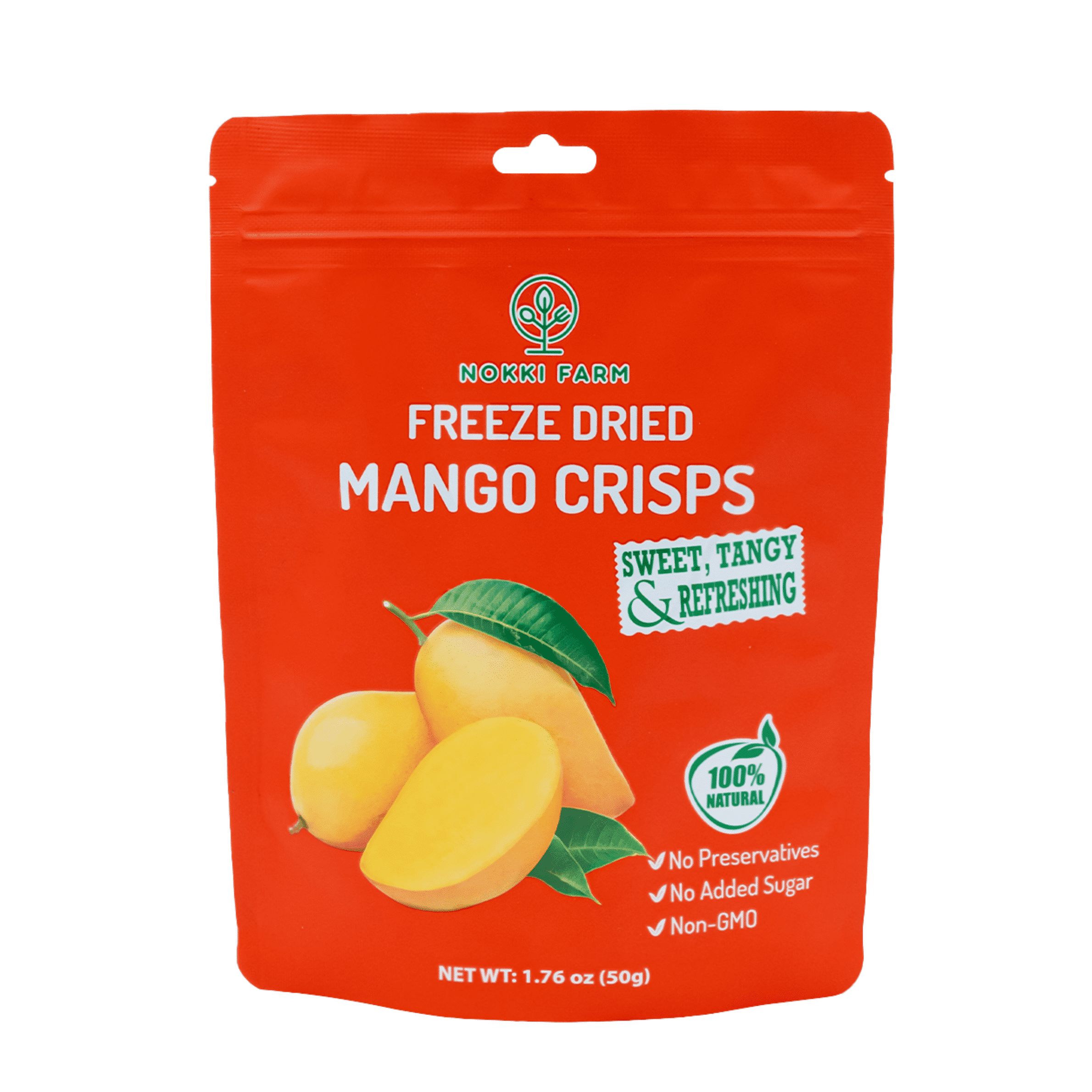 NOKKI FARM Freeze Dried Mango Crisps - Healthy & Exotic Tropical ...