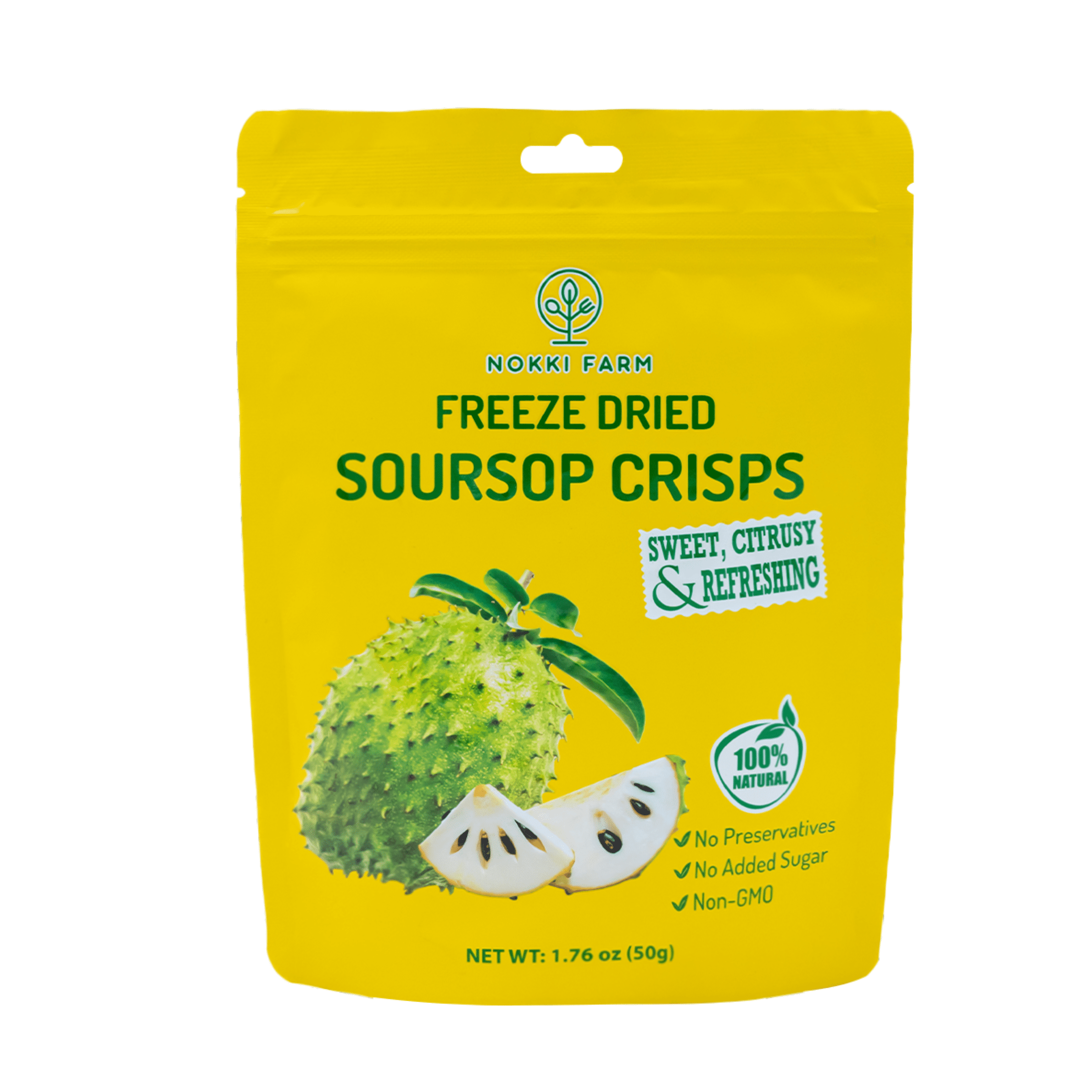 NOKKI FARM Freeze Dried Soursop Crisps - Healthy & Exotic Tropical ...