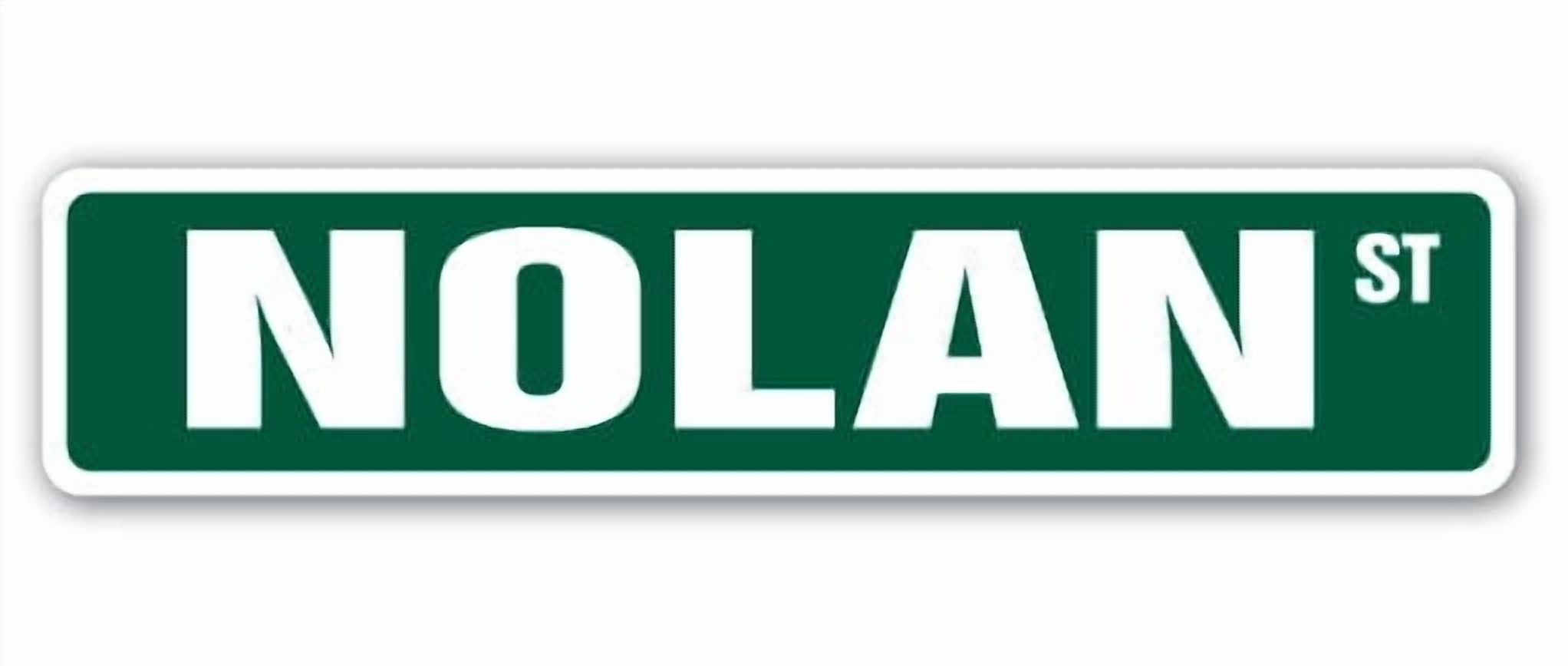 NOLAN Street Sign Childrens Name Room Sign | Indoor/Outdoor | 36" Wide ...
