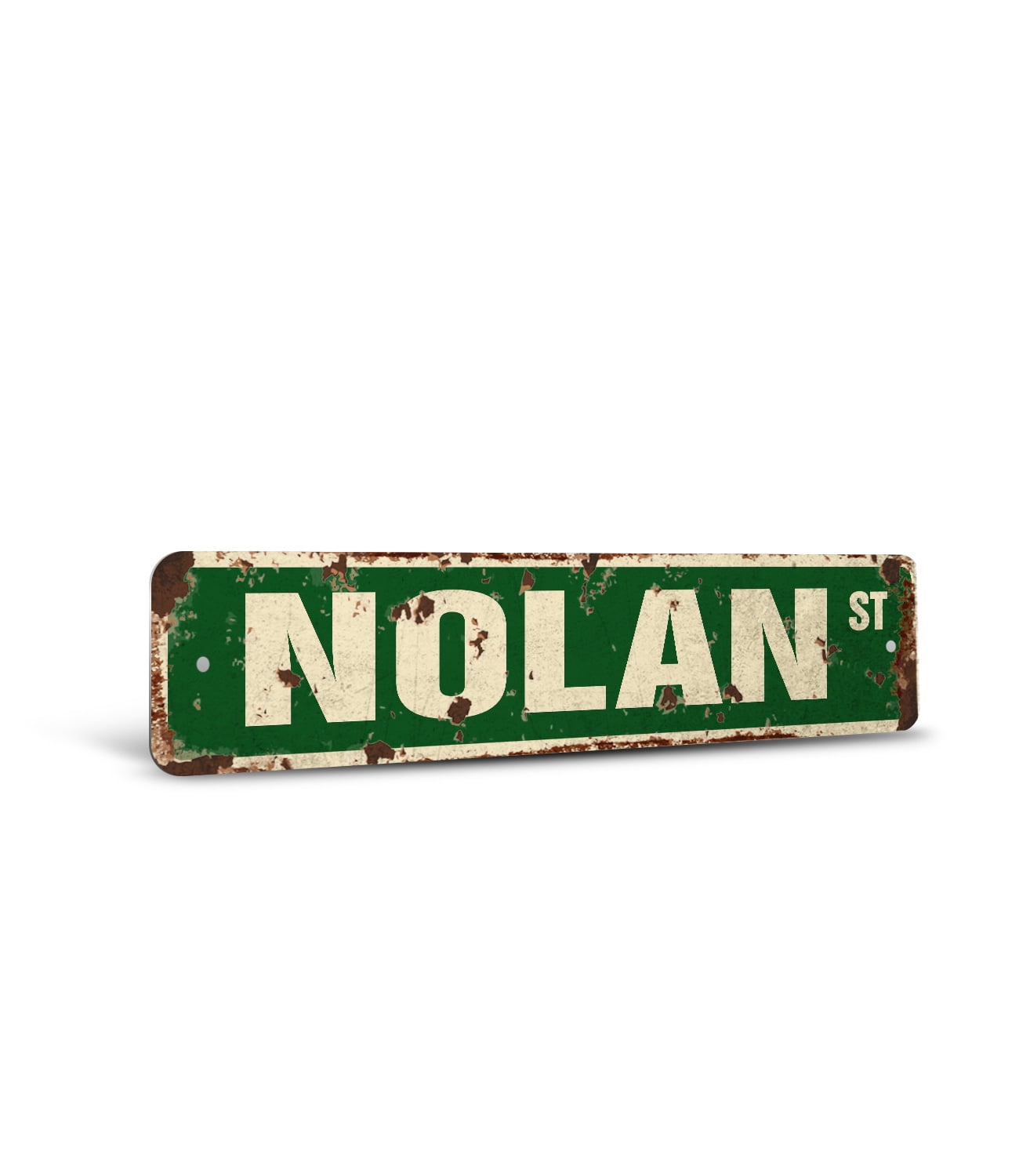 NOLAN Vintage Style Rustic Street Sign – Childrens Name Room Sign Retro ...