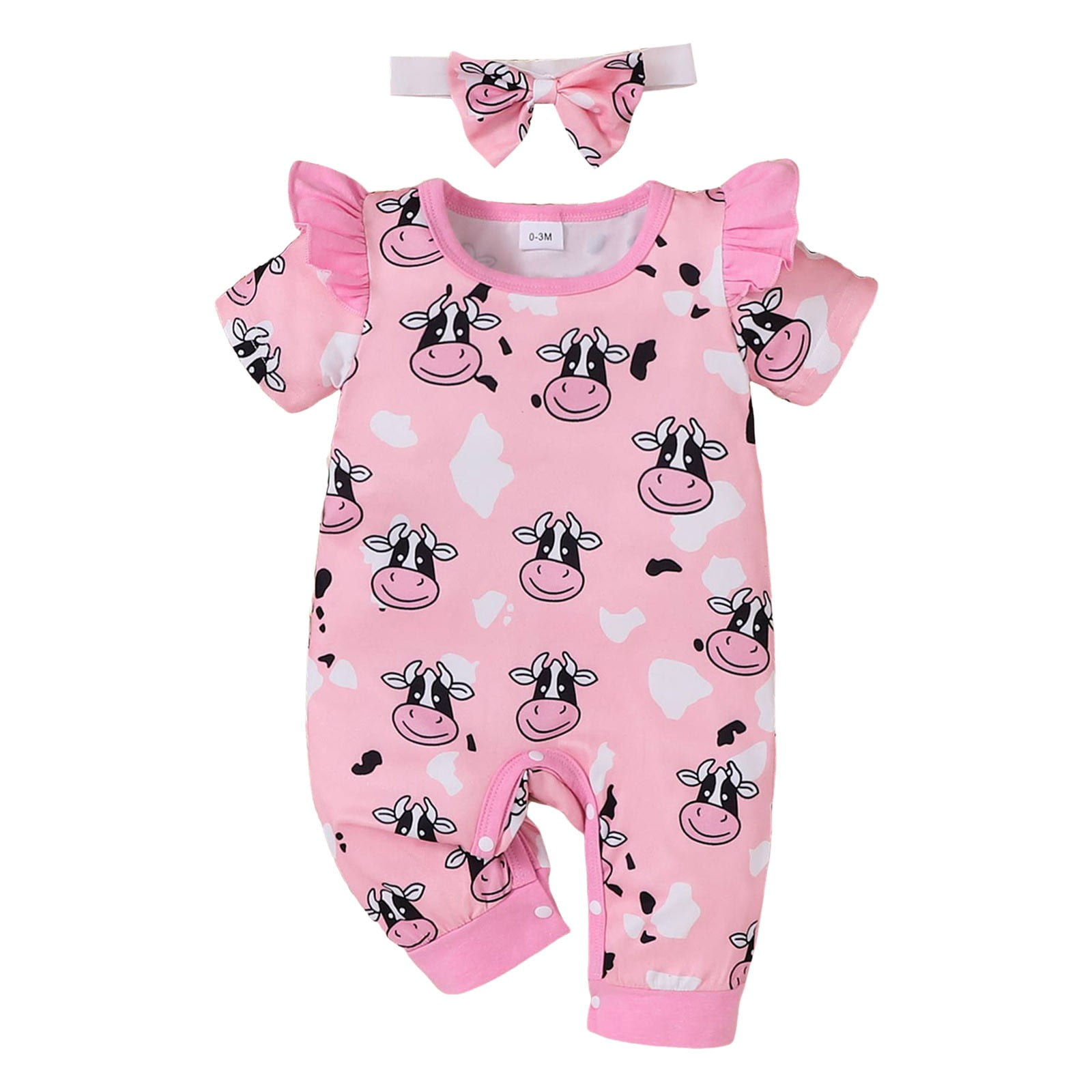 NOLDARES Baby Girl Hunting Clothes Deer Long Sleeve Romper Jungle Flare Pants Set 3 Piece Fall ...