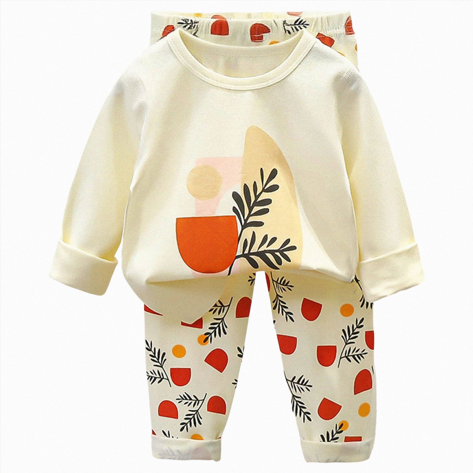 NOLDARES Baby Kids Girls 2pcs Fall Winter Outfits Long Sleeve Soft Cute ...