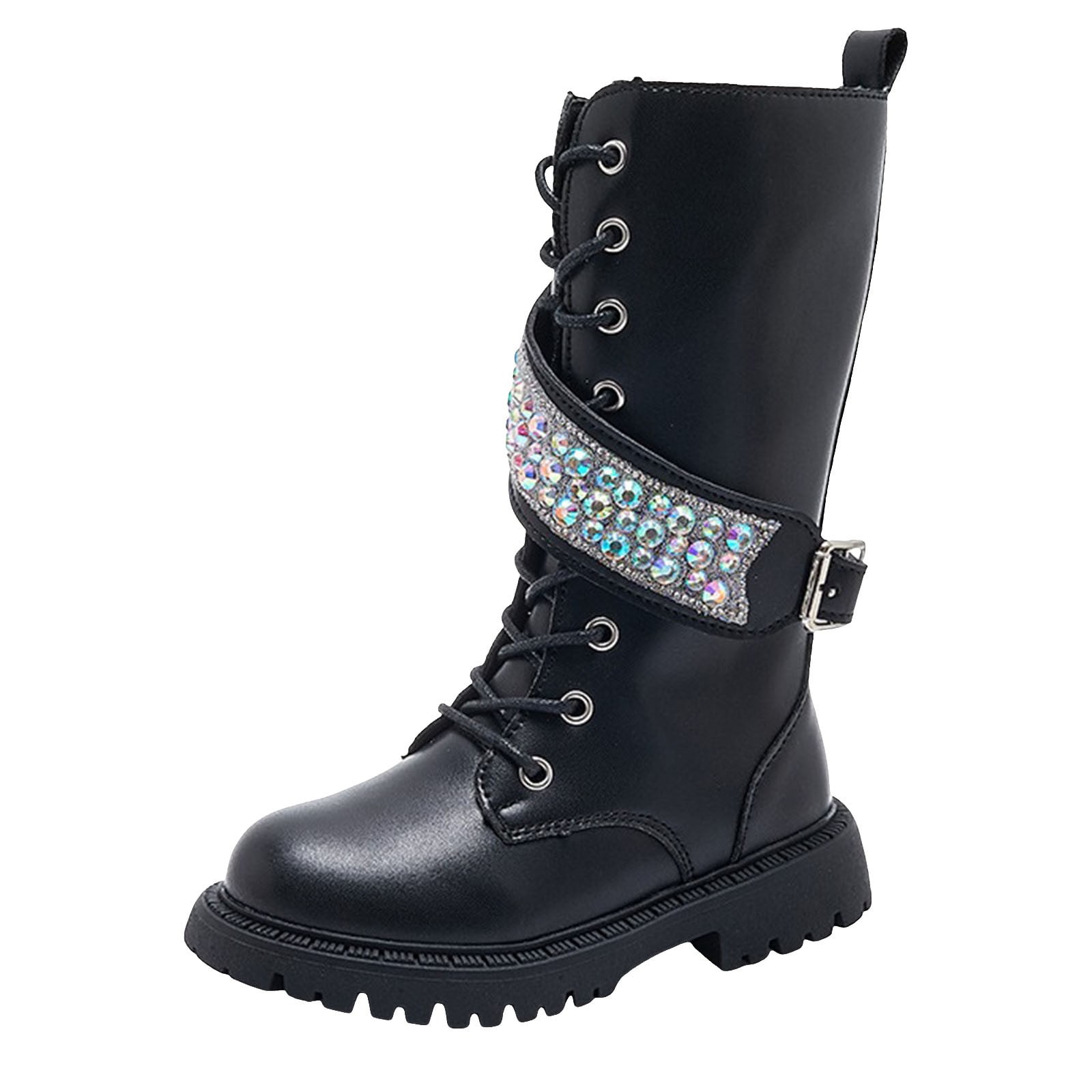NOLDARES Boots Boys Lined Knee High Winter Riding Boots Thigh Boot ...
