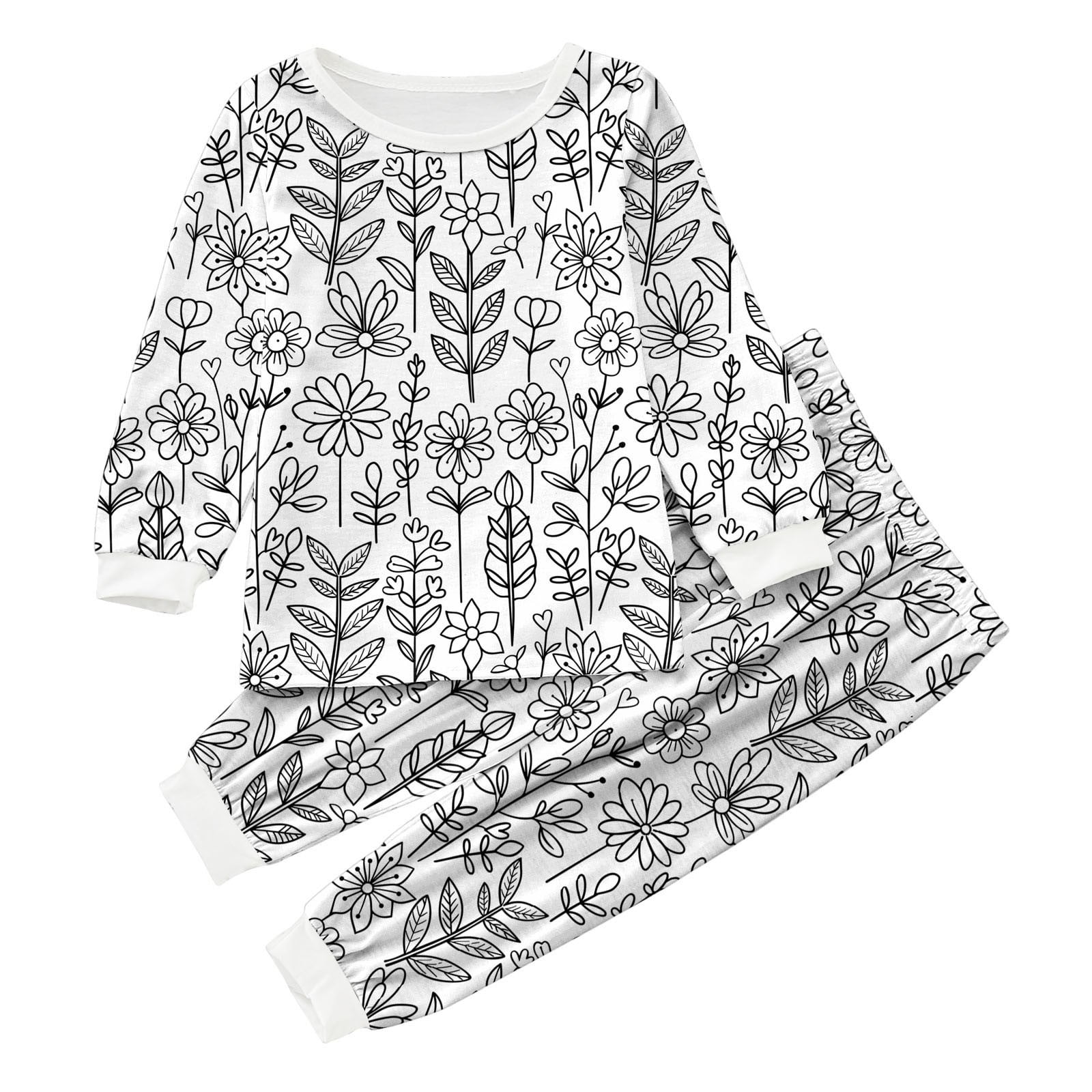 NOLDARES Funny DIY Hand Painted Homewear Set Color Your Own Pajamas ...