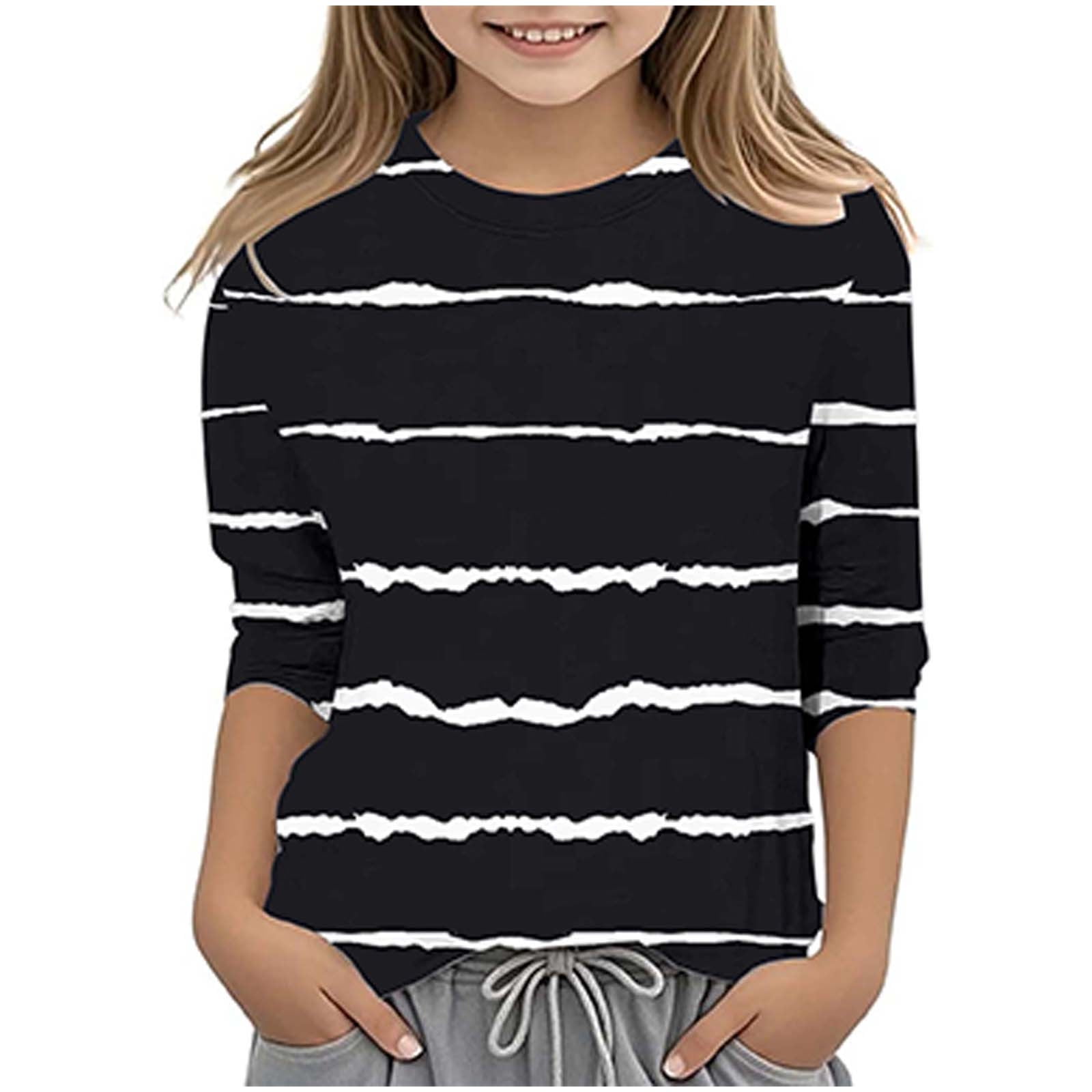 NOLDARES Girls Athletic Shirts Long Sleeve Active Quick Dry Tops Kids ...