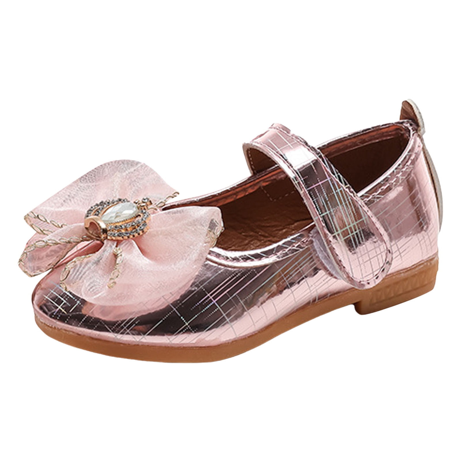 NOLDARES Girls Dress Shoes Slip-on Flower Girl Glitter Ballet Flats for ...