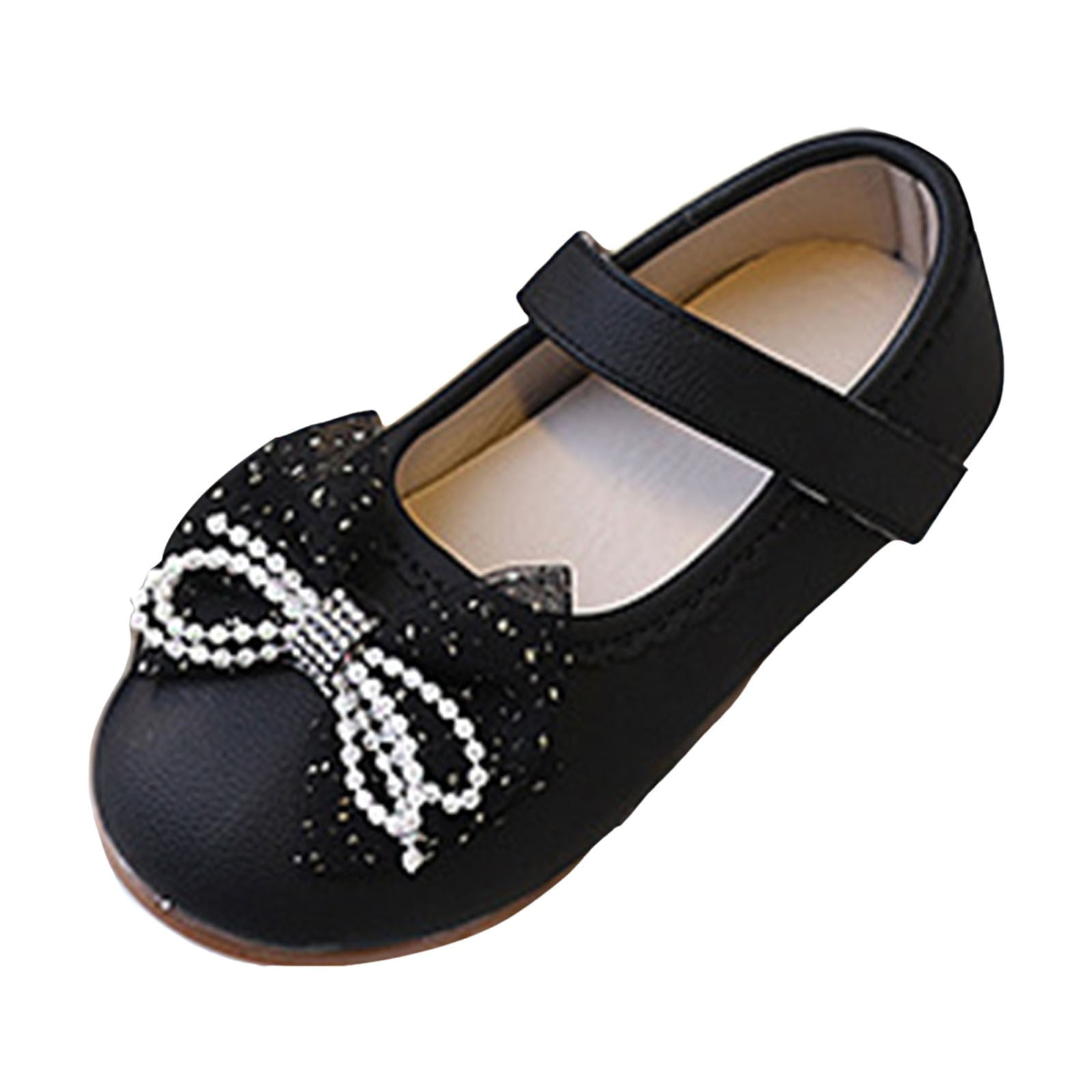 NOLDARES Girls School Uniform Shoes Mary Jane Flats,Low Heel Princess ...