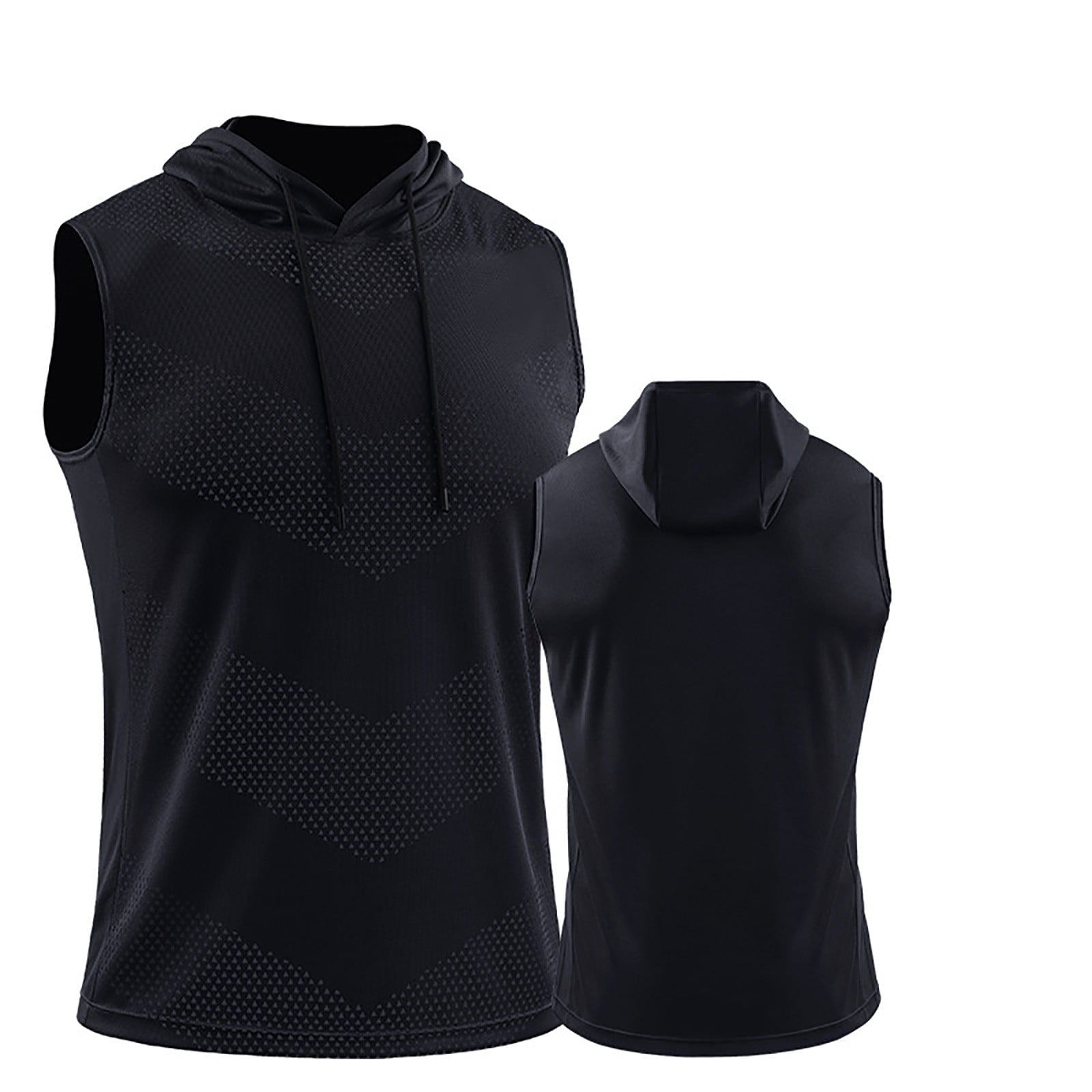 NOLDARES Men's Athletic Sleeveless Hoodie Workout Hooded Tank Top Bodybuilding Muscle Cut Off T ...