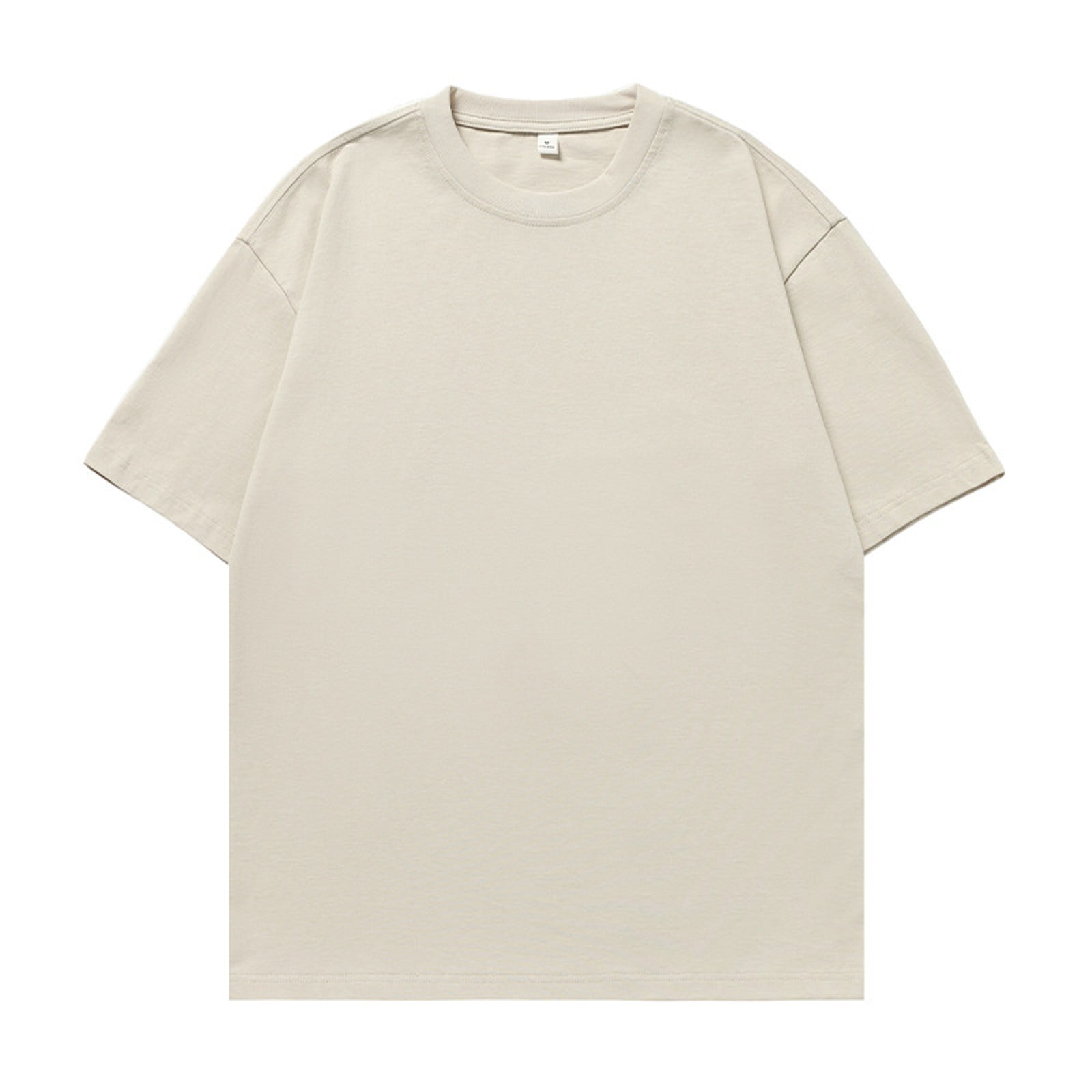 NOLDARES Men's Cotton T-Shirts Oversized Unisex Short Sleeves Casual Loose Wash Solid Basic Tee ...