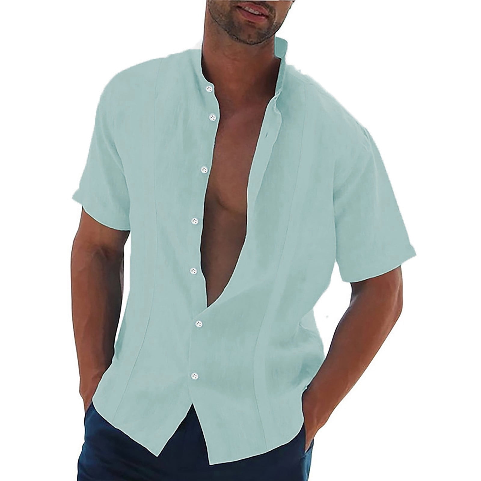 NOLDARES Men's Long Sleeve Free Dress Shirts 2024 Inner Contrast ...