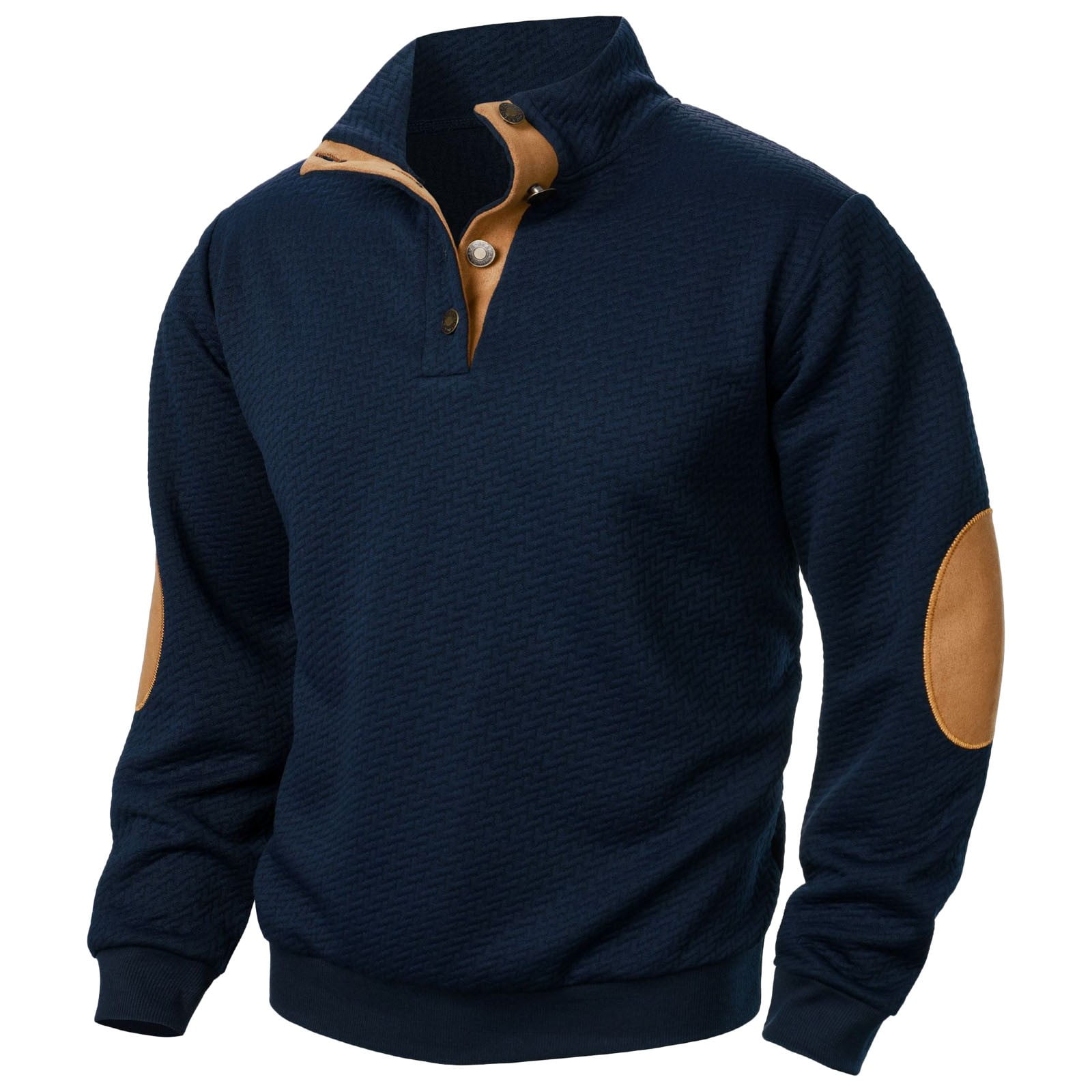 NOLDARES Men's Quarter Button Sweatshirt Casual Long Sleeve Outdoor ...