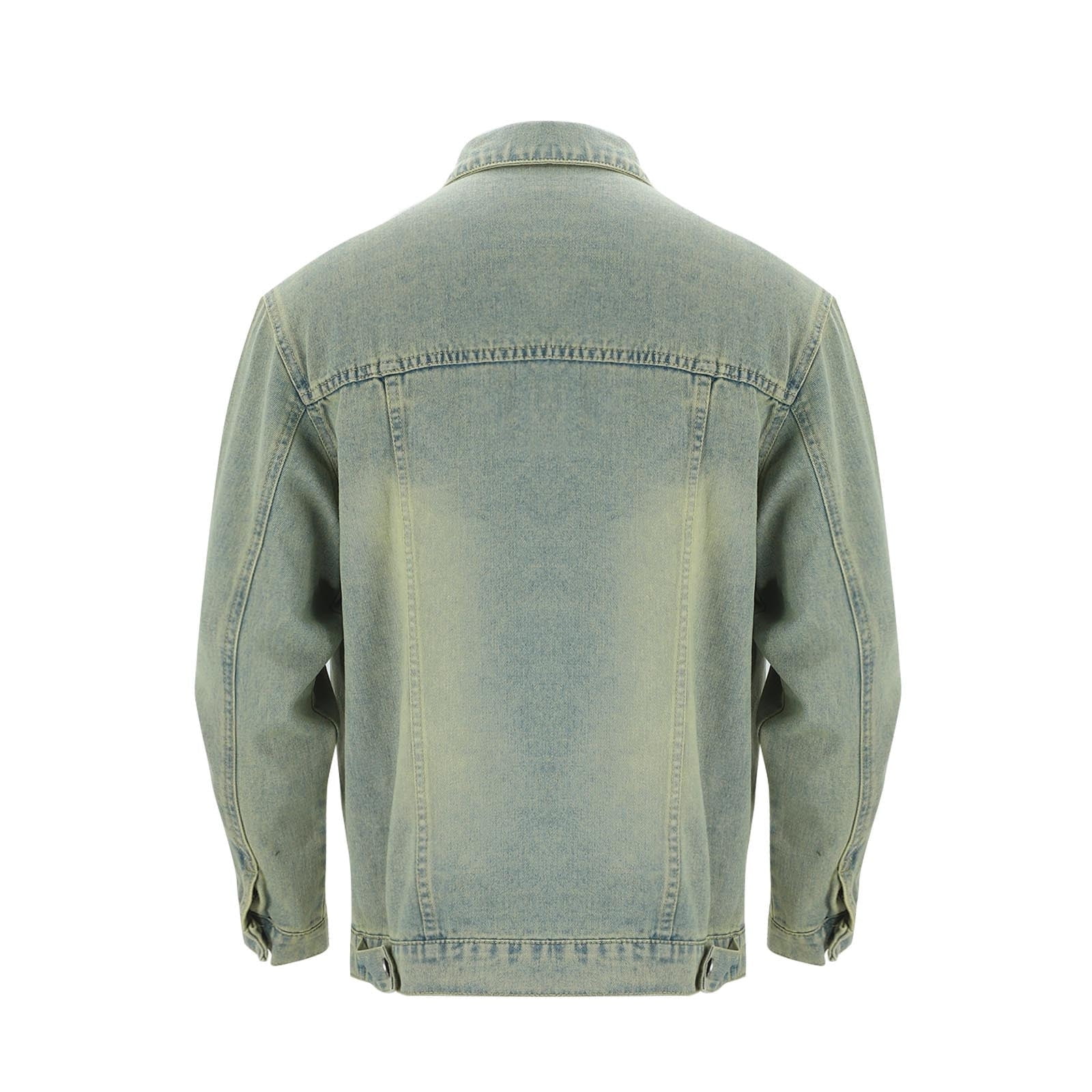 NOLDARES Men's Regular Fit Denim Jacket Casual Button Down Long Sleeve ...