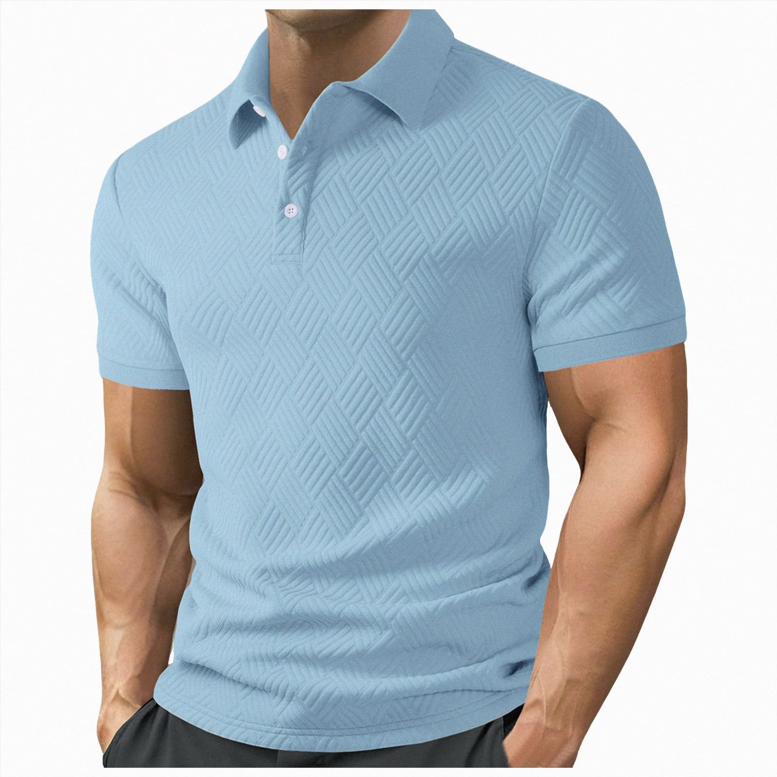 NOLDARES Men's Ribbed Knit Polo Shirt Relaxed Fit Short Sleeve Vintage ...