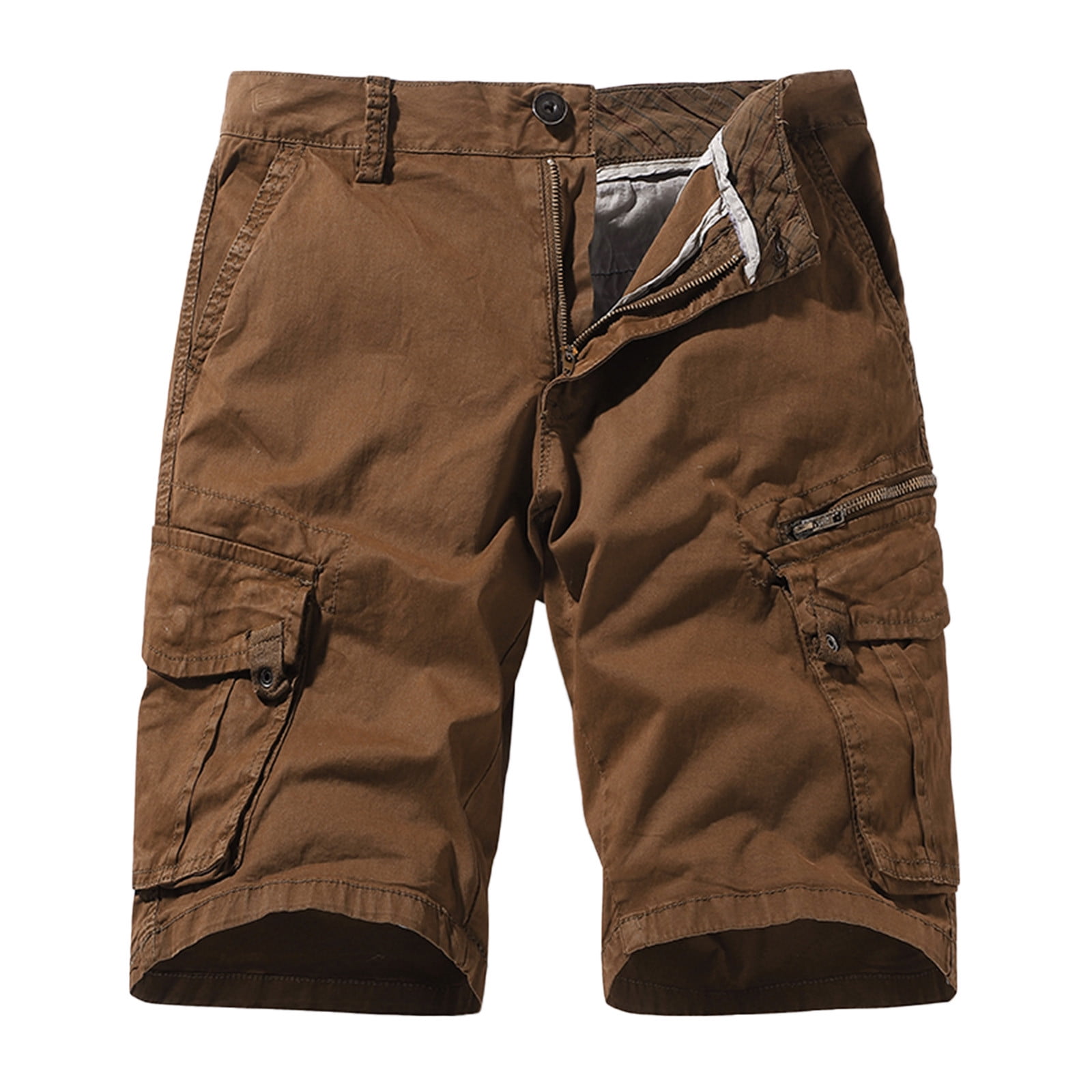 NOLDARES Men's Ripstop Cargo Shorts-Long Cotton Twill Straight Leg for ...
