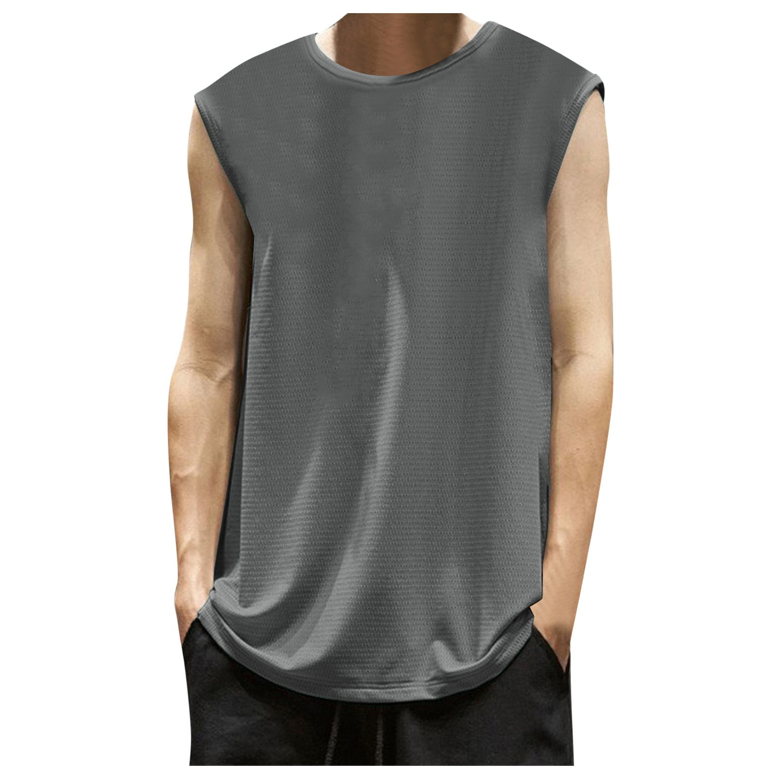 NOLDARES Men's Tank Tops Gym Workout Shirt Sleeveless Muscle Fitness ...
